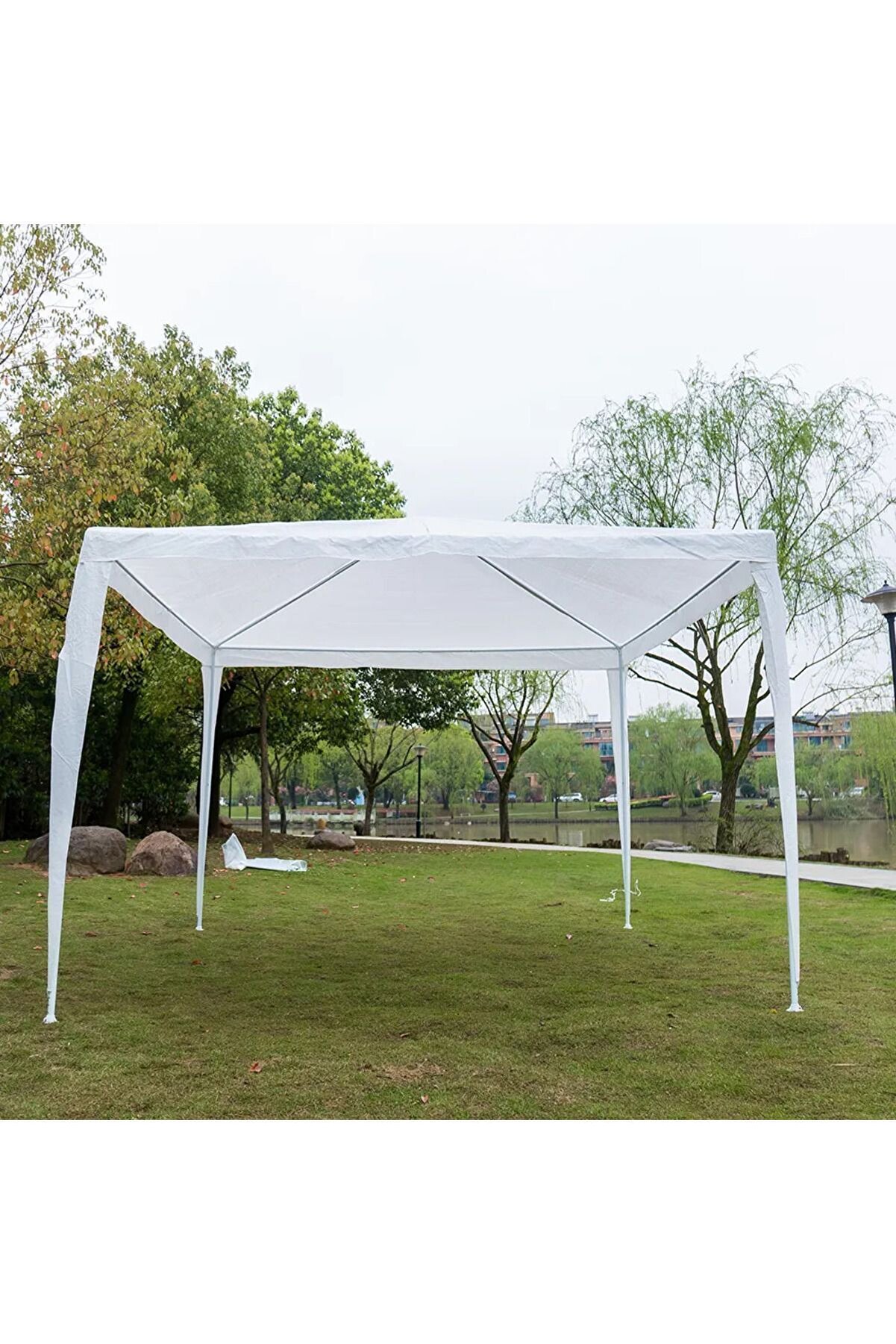 GUNBO HOME 3x3 Polyester gazebo çardak tente gölgelik beyaz - Fiyatı ...