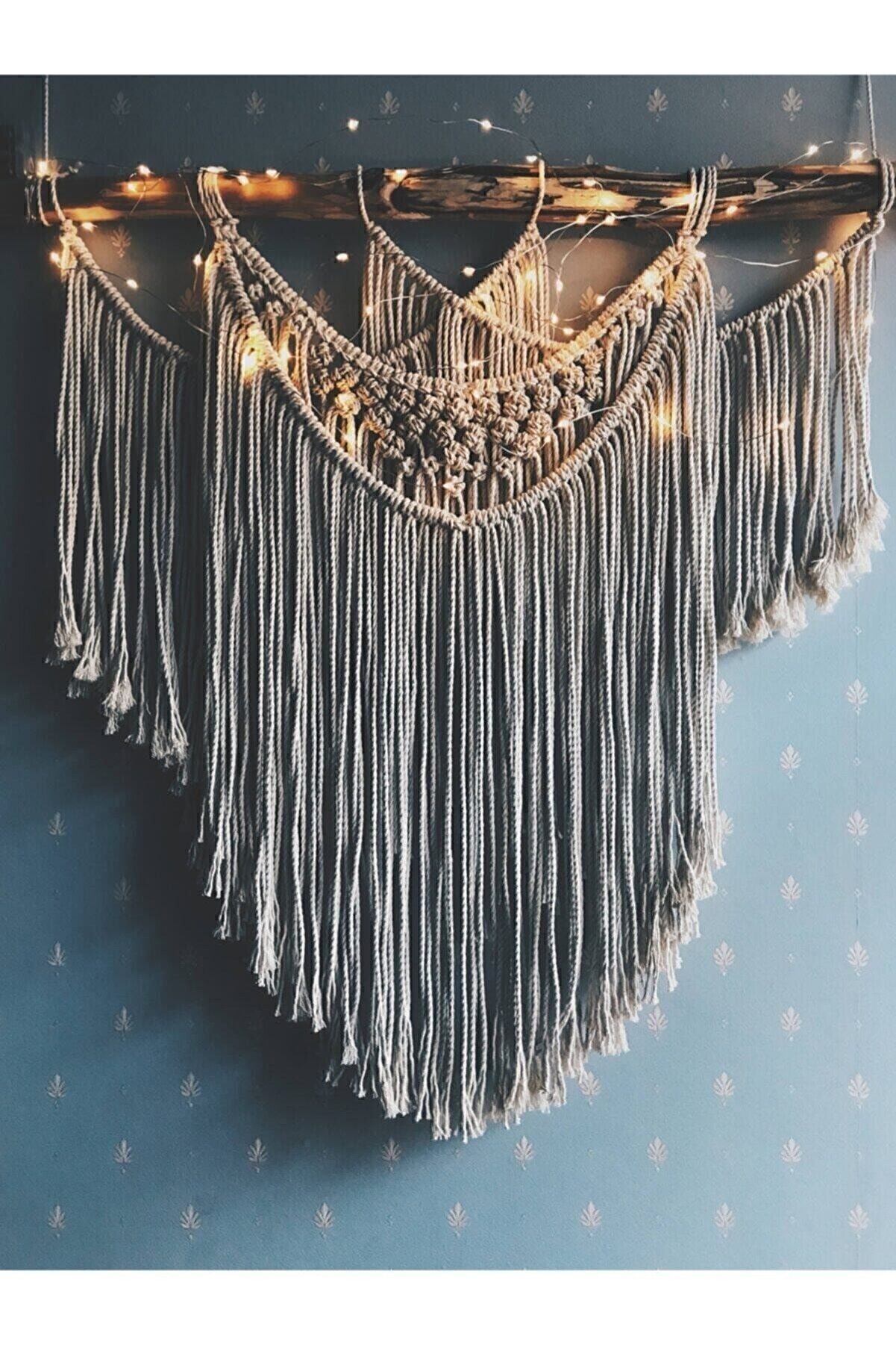 GDHOME Makromekan Bohem Ekru Makrome Duvar Dekoru Süsü 60x60cm - Fiyatı, Yorumları