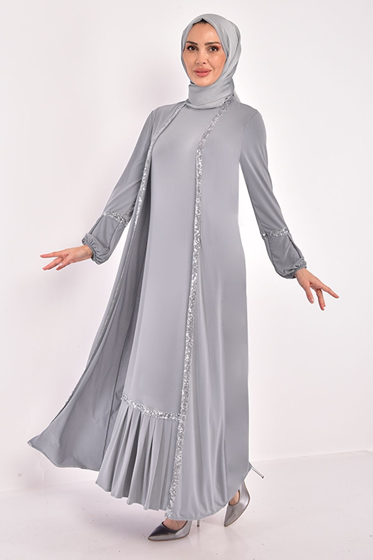 Ayşe Melek Kadın Giyim Abiye Moda Elbiseli Ikili Takım 2600 Gri Fiyatı, Yorumları - Trendyol