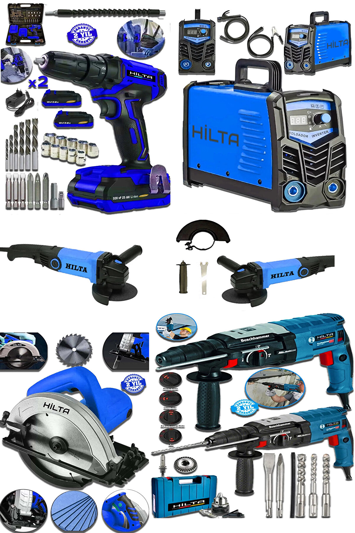 Hilta Power Alman Deluxe 5 Lı Set Kaynak Makinesi Kırıcı Delici Hilti ...
