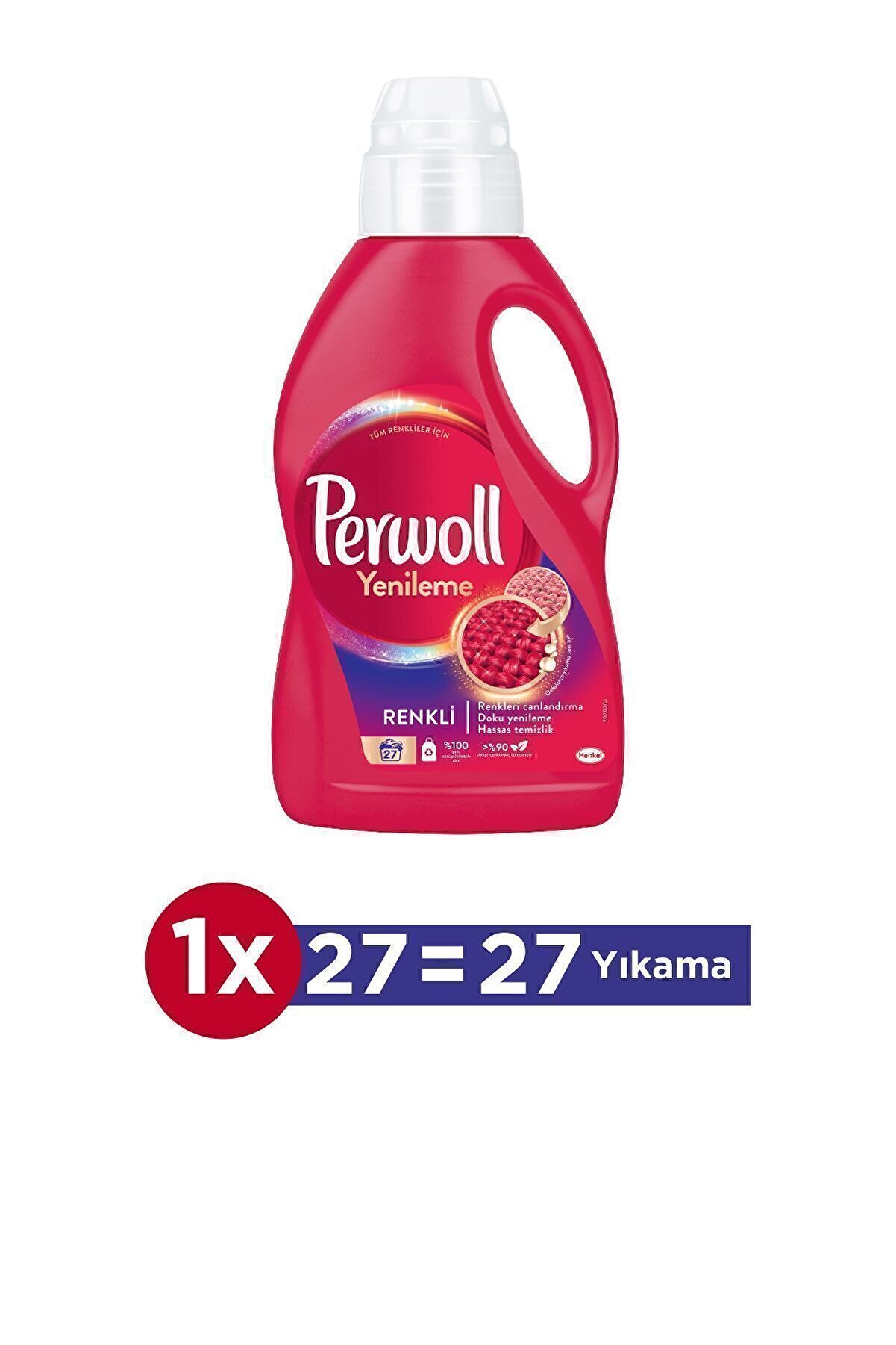 Perwoll Sıvı Deterjan Yenileme Renkli 1.485L – Renkli Çamaşırlar İçin ...