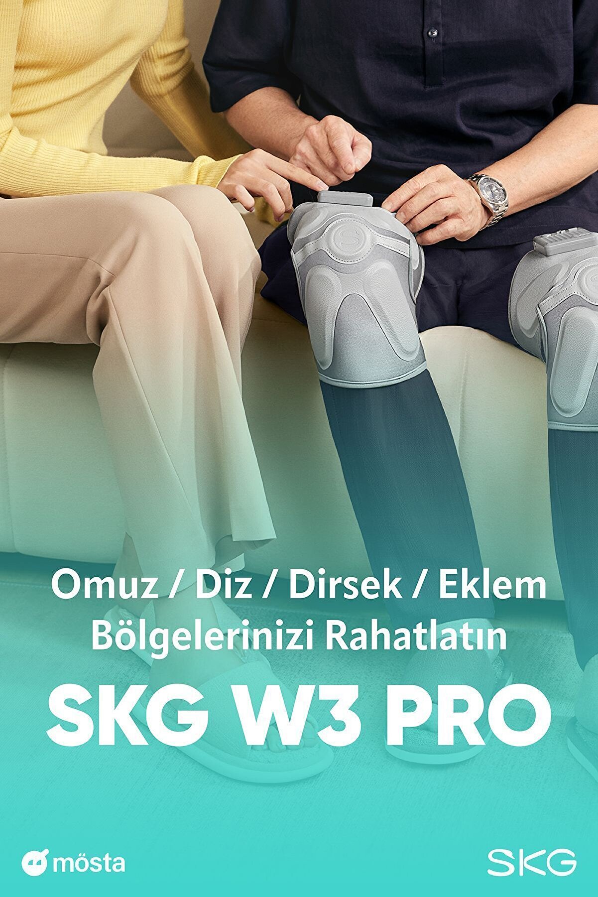 SKG W3 Pro Isı Ve Titreşimli Diz-omuz-dirsek Masaj Aleti, Eklem Ağrıları Şarjlı Isıtmalı Dizlik ...
