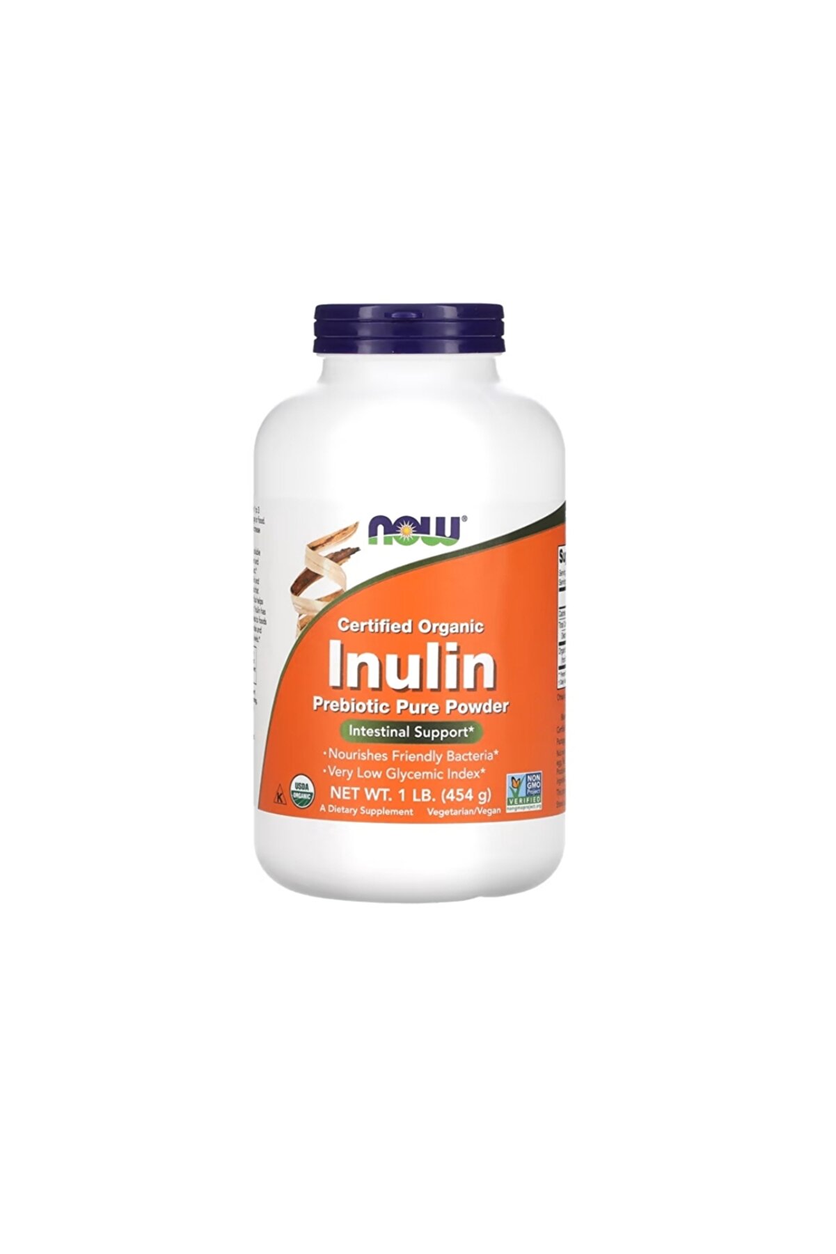Now Foods Certified Organic Inulin Prebiotic Pure Powder 1 lb 454 gr ...