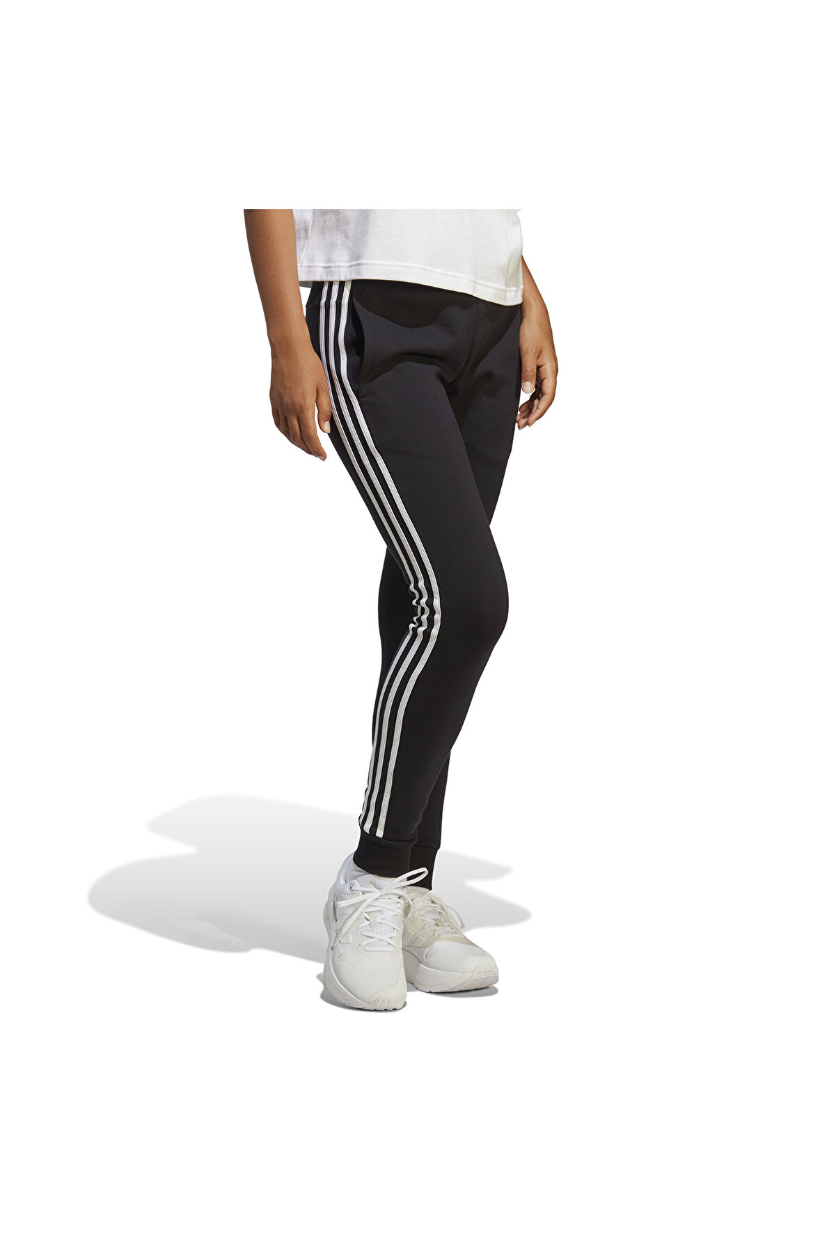 adidas Kadın Essentials 3-stripes French Terry Cuffed Siyah Eşofman ...