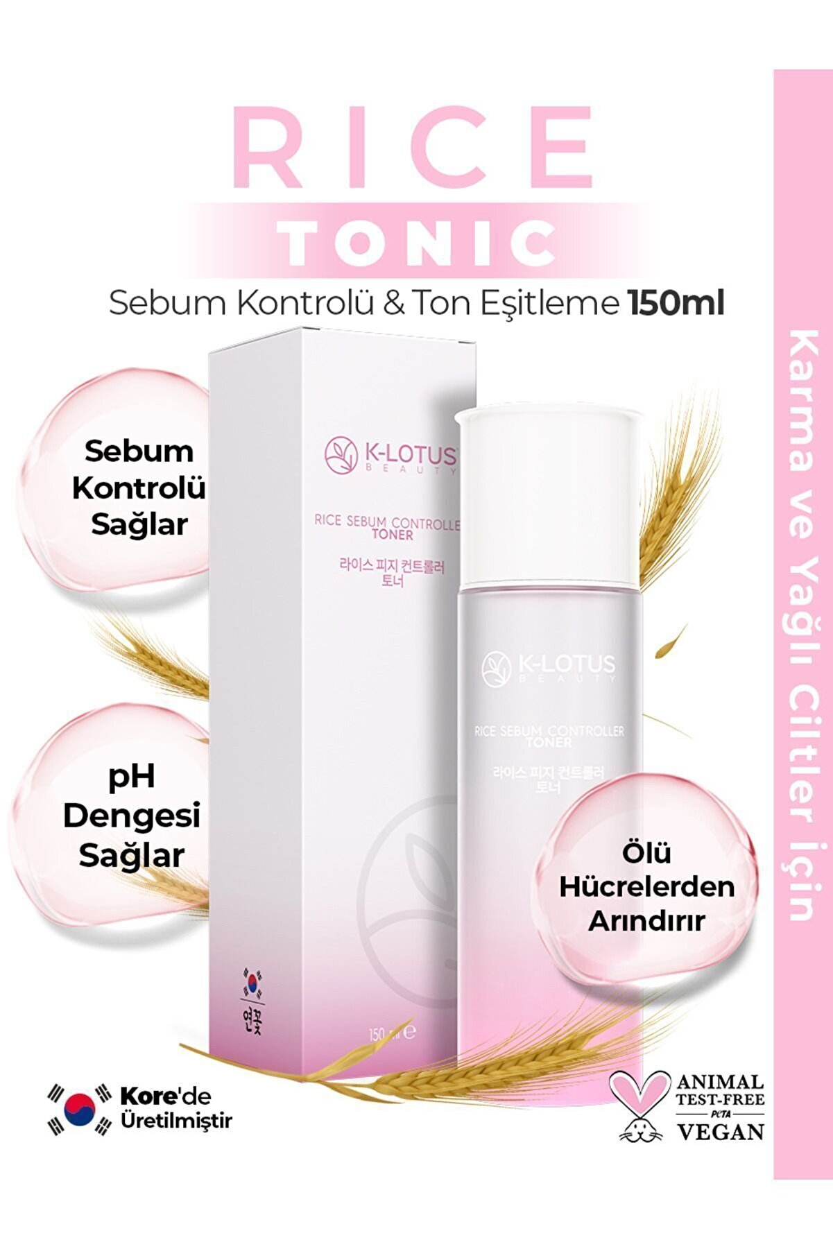 K-Lotus Beauty Sebum Kontrolü, Akne Ve Komedon Karşıtı, Cilt Tonu ...