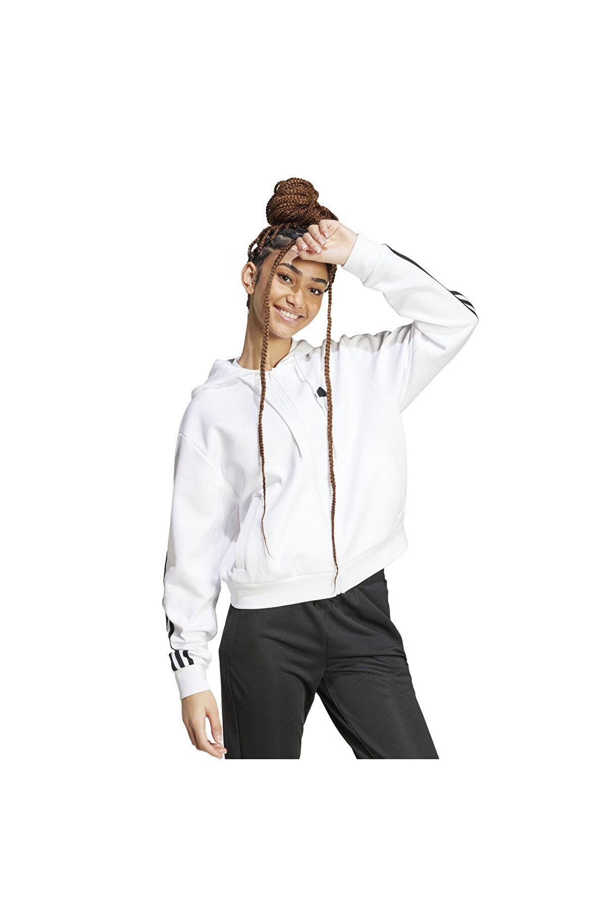 adidas Kadın Future Icons 3-stripes Full Zip Beyaz Ceket Iw5254Fiyatı ...