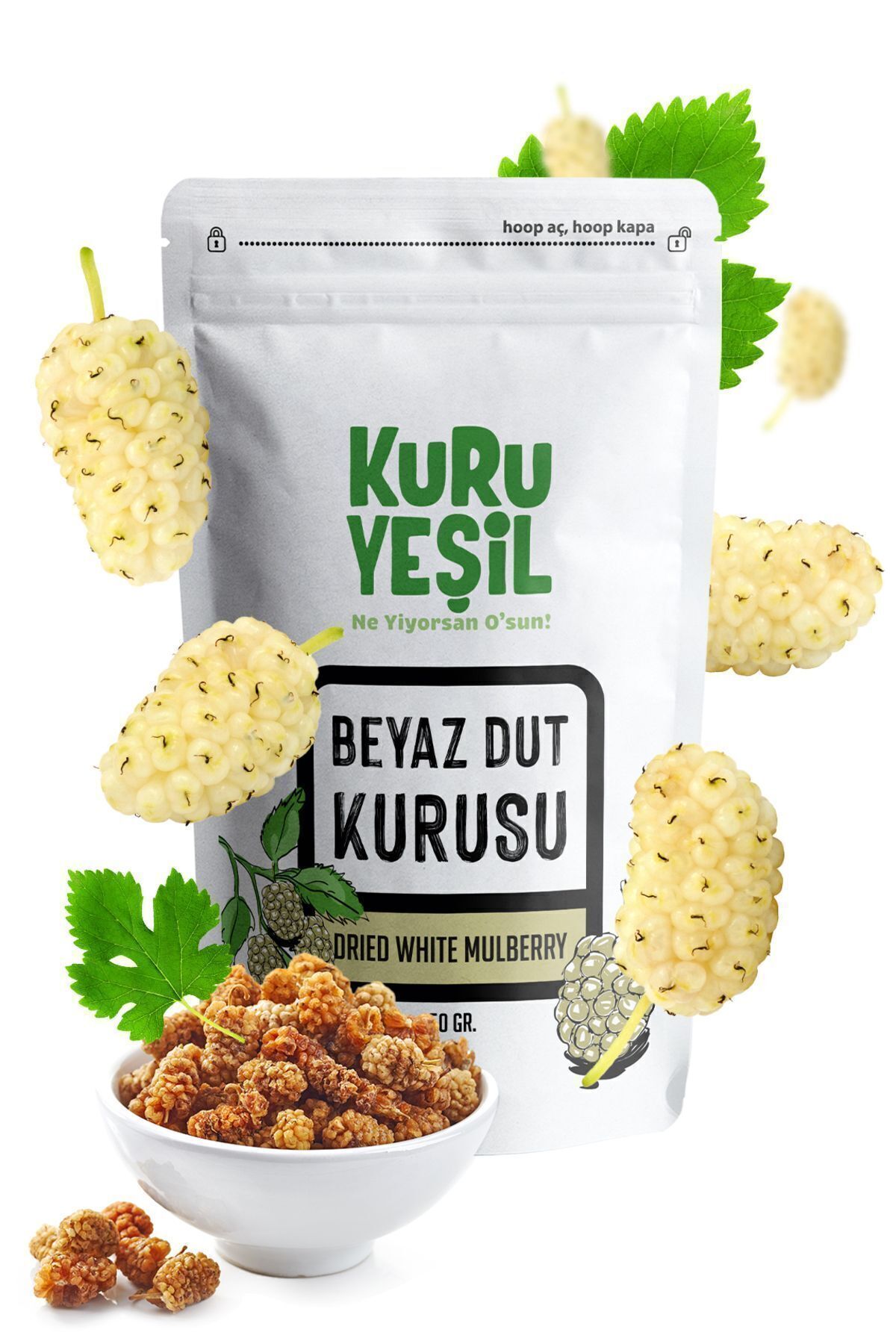 Kuru Yeşil Dut Kurusu - Kuru Dut - Beyaz Dut Kurusu - Kuru Meyve - 150 ...