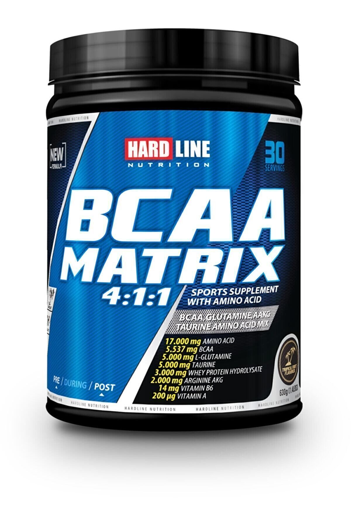 Hardline Bcaa Matrix Tropikal 630 gr Aminoasit Amino Asit Bca Taurin L ...