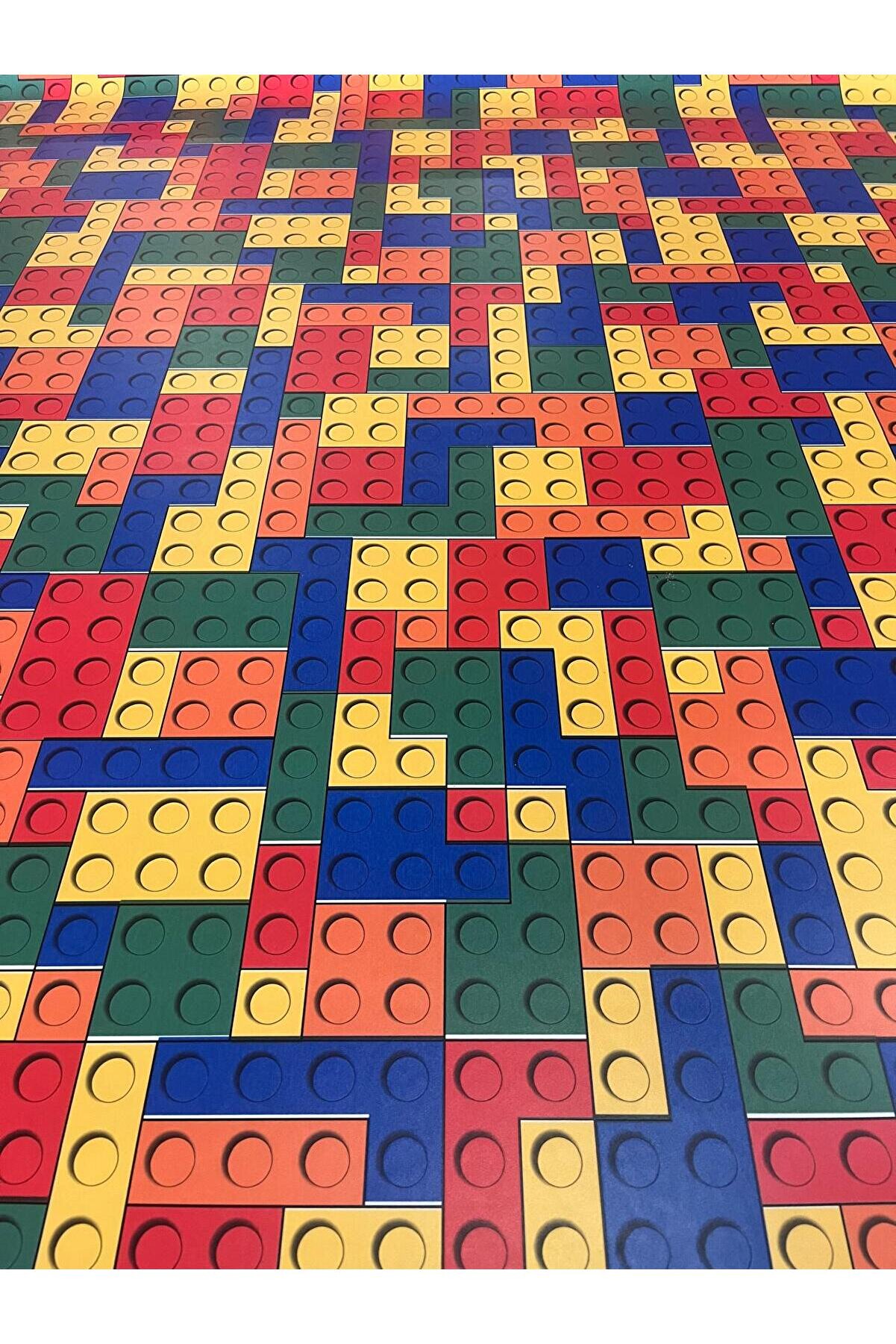 AKSEREN Mineflo PVC Yer Kaplaması Lego Desen Kalınlık 2,5mm En : 2 ...