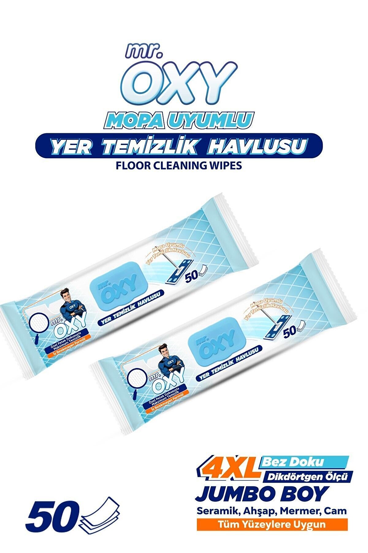 MR.OXY Mr. Oxy Mopa Uyumlu Yer Temizlik Havlusu 2x50 Yaprak - Fiyatı ...