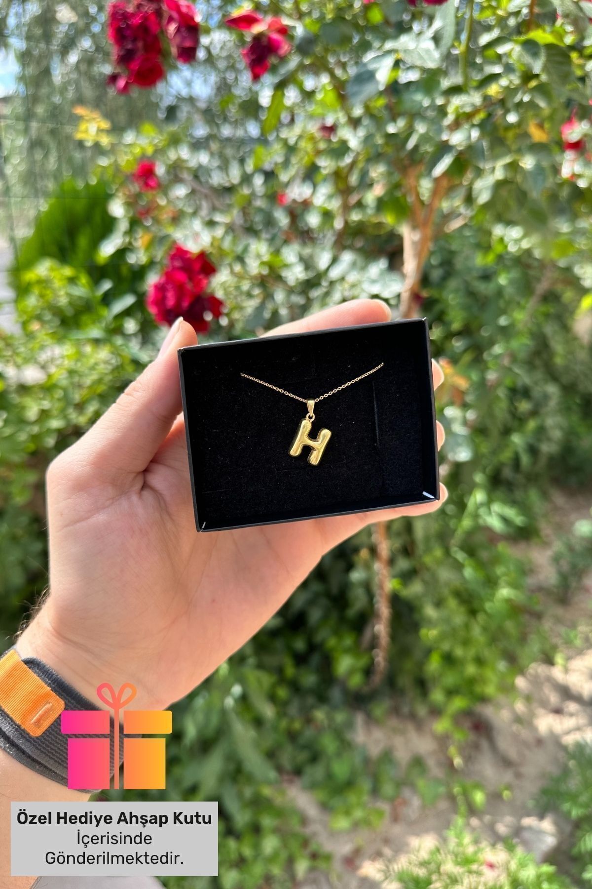 Lucente Jewellery Hediye Kutulu 3 Boyutlu Harf Kolye Isim Baş Harfli ...