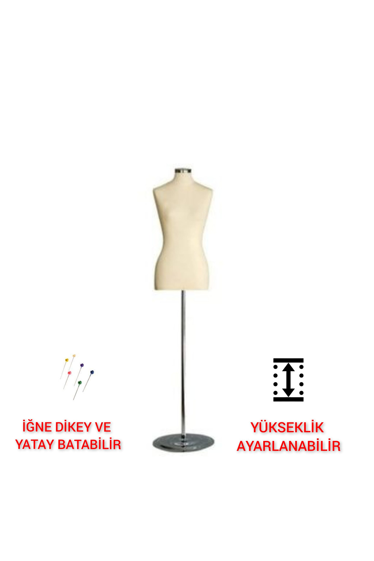 AYTA Sünger Iğne Batabilen 42 Beden Beyaz Yüksekliği Ayarlanabilen ...