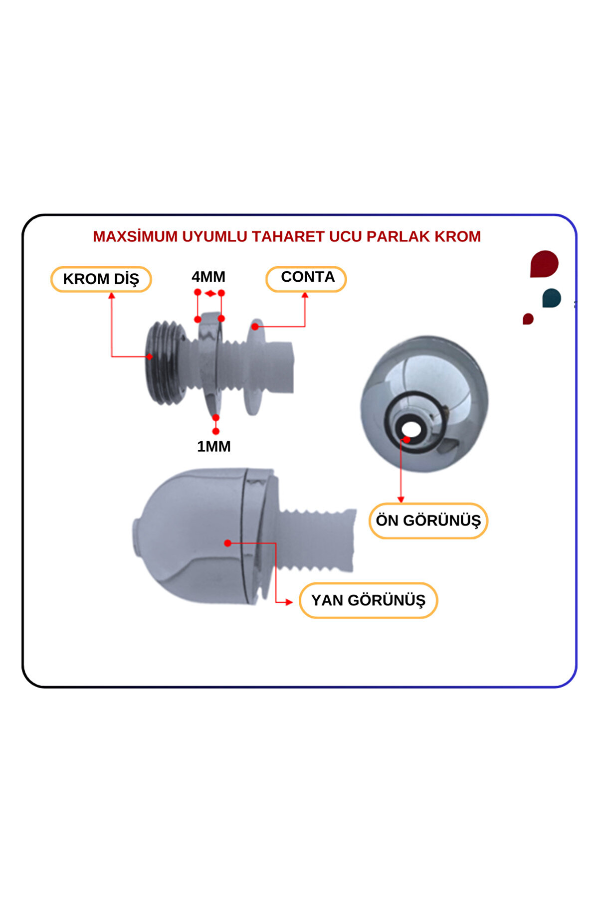 VitrA 311464YP1TE VitrA-Taharet Ucu Fıskiye Ayarlı Krom TK8° - Fiyatı ...