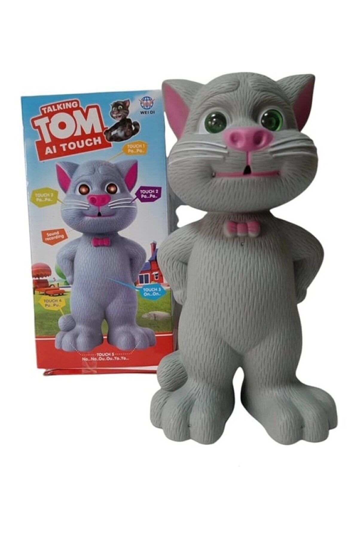 Brother Toys Konuşan Kedi Tom Ses Kaydeden Işıklı Müzikli Oyuncak 23 Cm ...