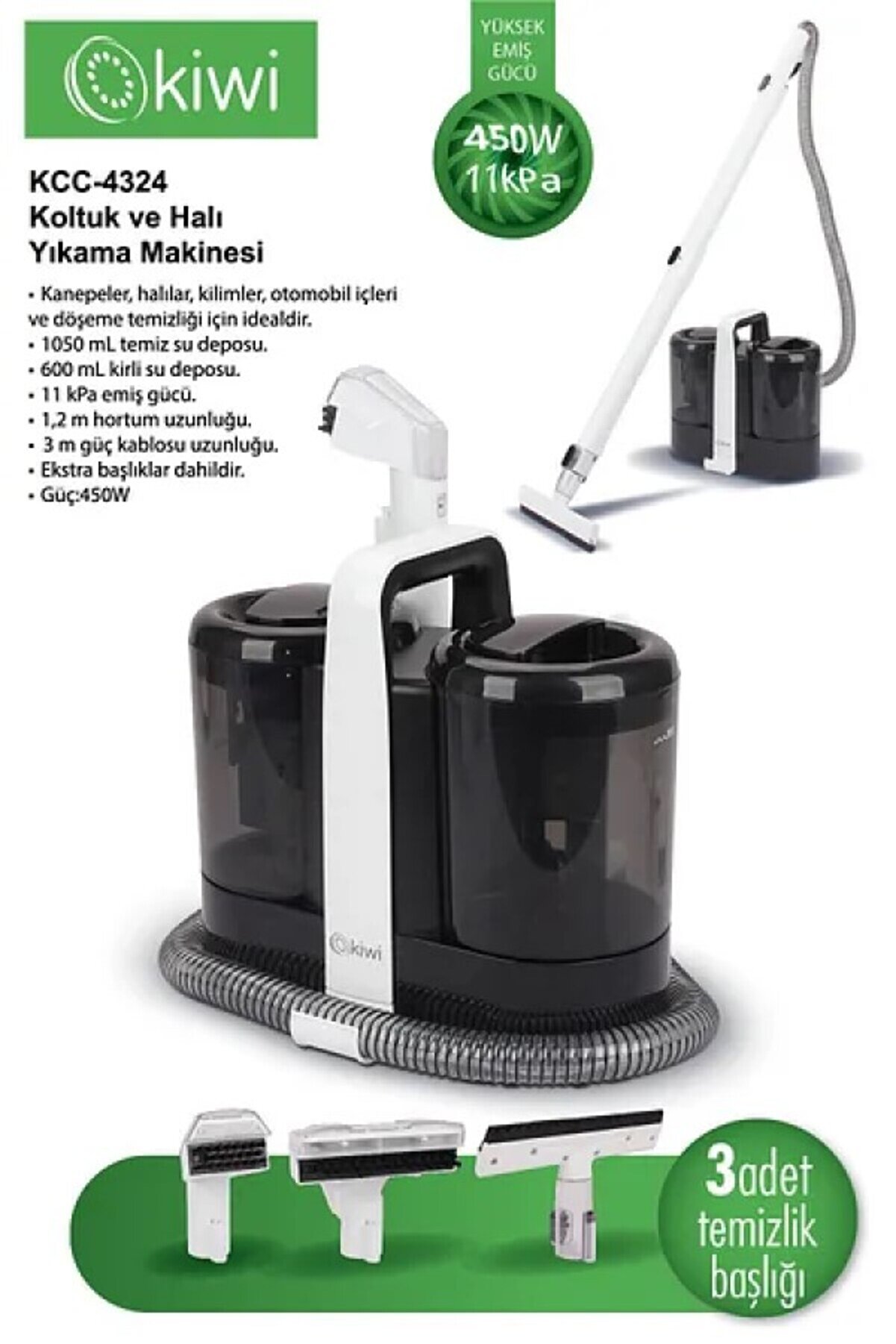 Kiwi Kcc-4324 Koltuk ve Halı Yıkama Makinesi - Fiyatı, Yorumları