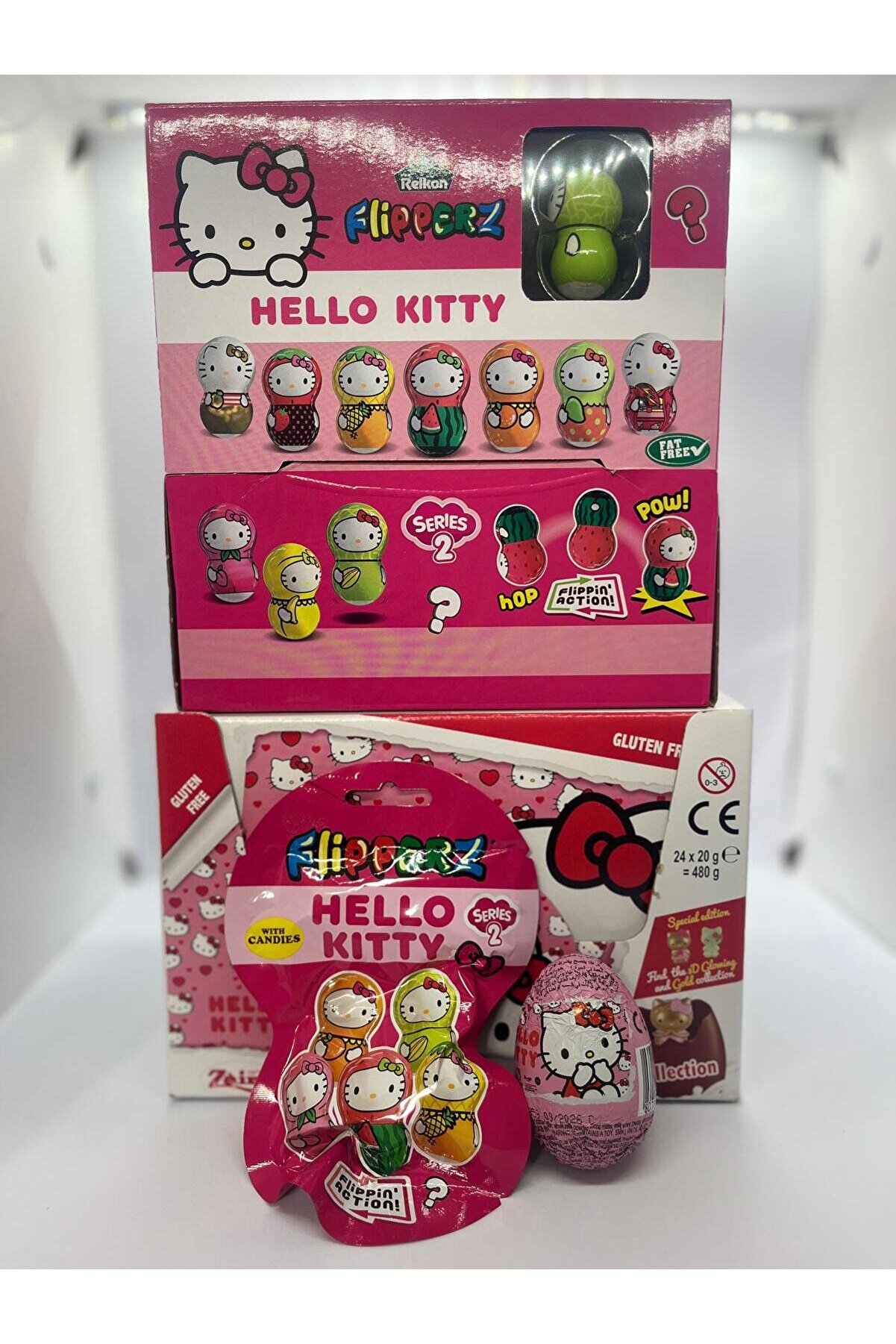Unibon Hello Kitty Süpriz 1 Adet Yumurta + Hello Kitty Flipperz 1 Adet ...