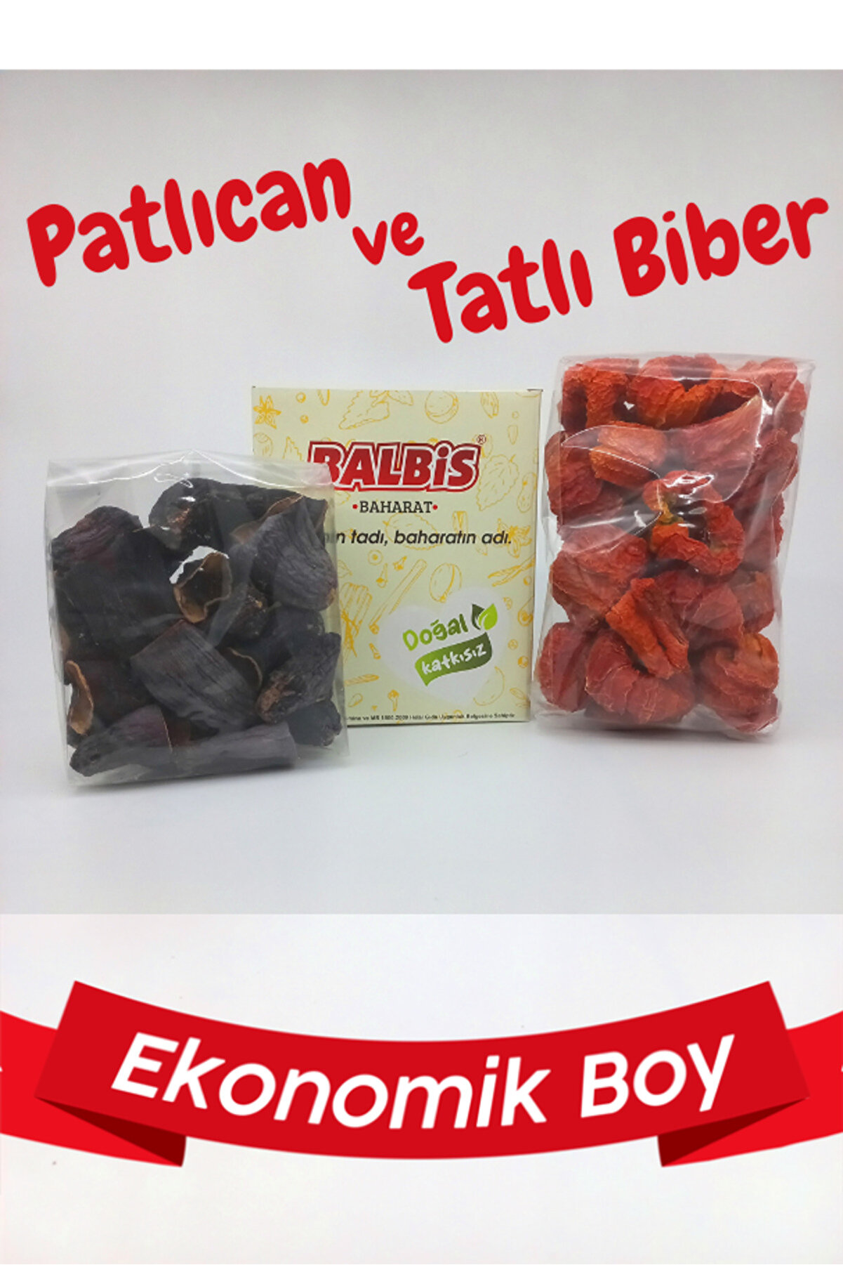 Balbis Patlıcan & Tatlı Biber Dolmalık Kuru (48 Adet - Doğal Köy Usulü ...