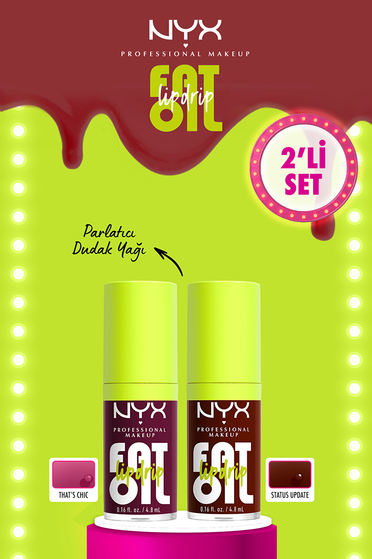 NYX Professional Makeup Fat Oil Lip Drip Parlatıcı Dudak Yağı - Thats ...