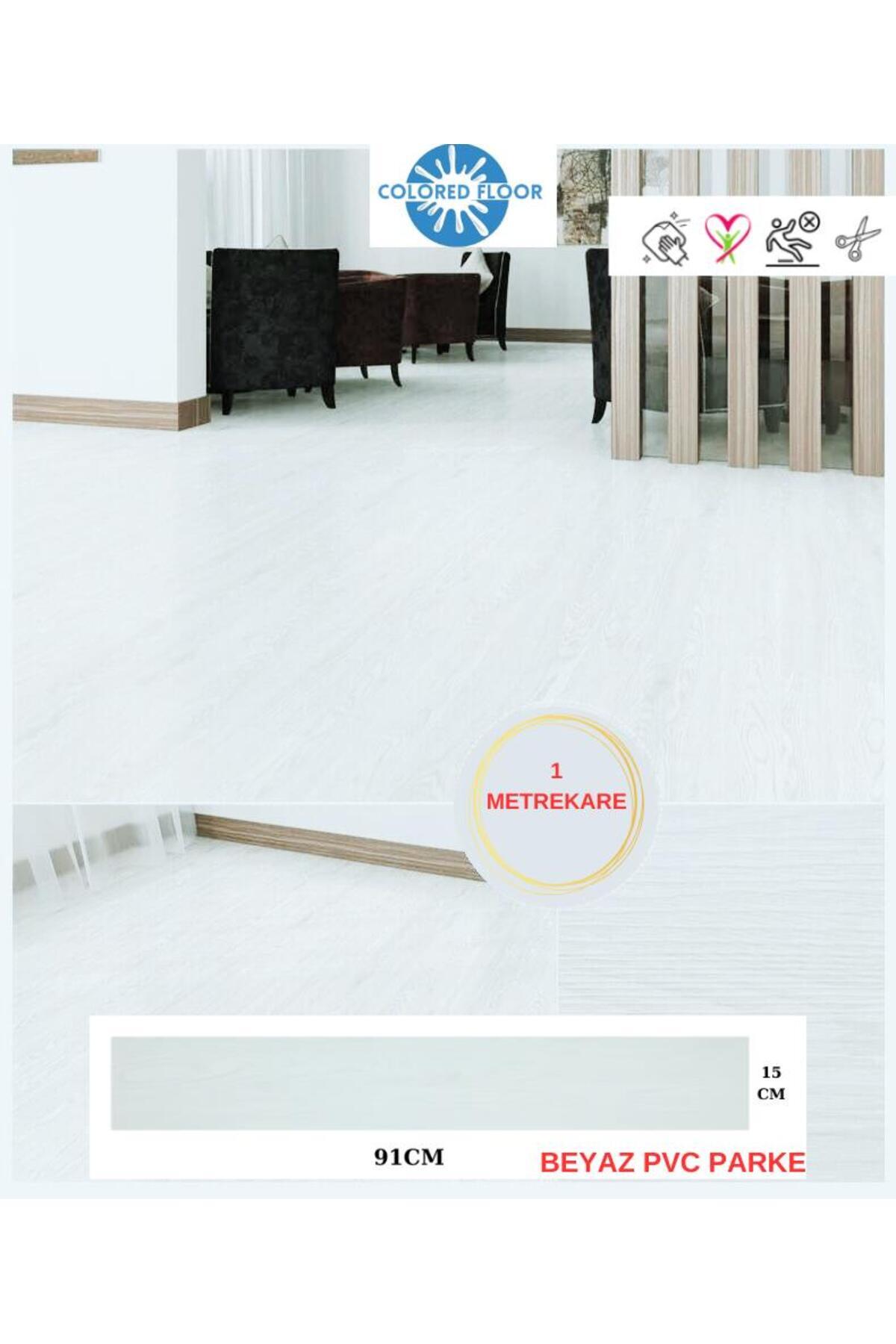 Renkli Duvarlar Kendinden Yapışkanlı Beyaz Silinebilir PVC Floor Yer ...