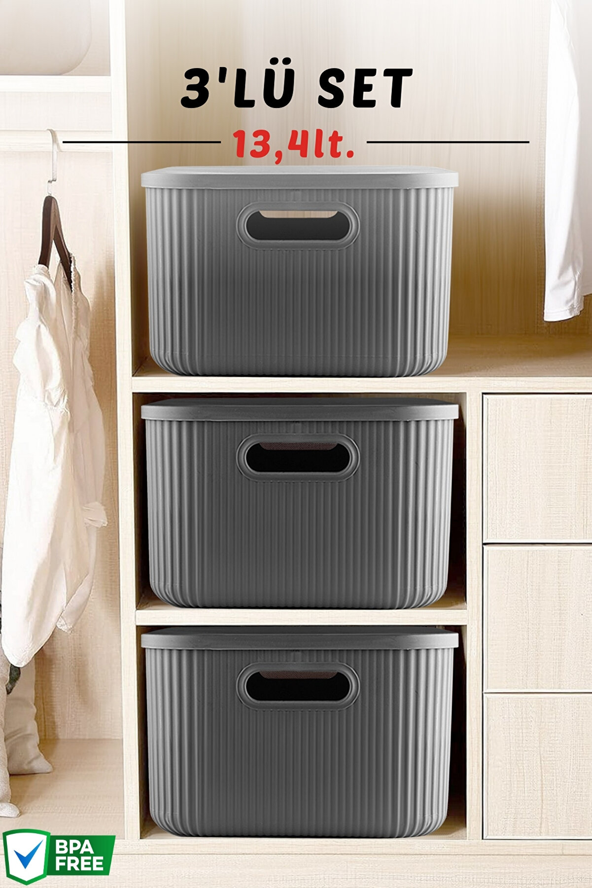 Nandy Home 3'Lü Set Çok Amaçlı Dekoratif Düzenleyici Depolama Kutusu 13 ...