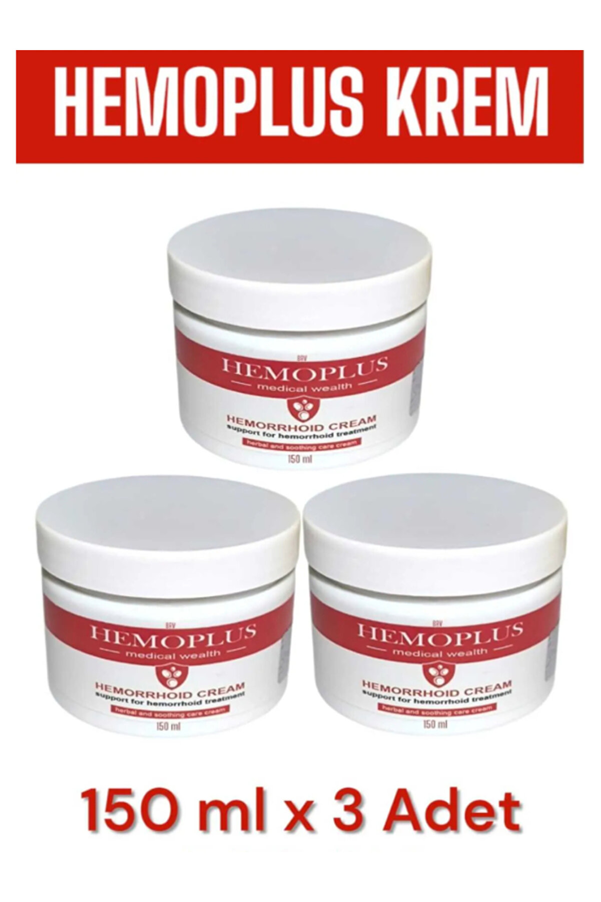 Genel Markalar Hemoplus Krem 150 ml - Hemorrhoid Cream X 3 adet ...