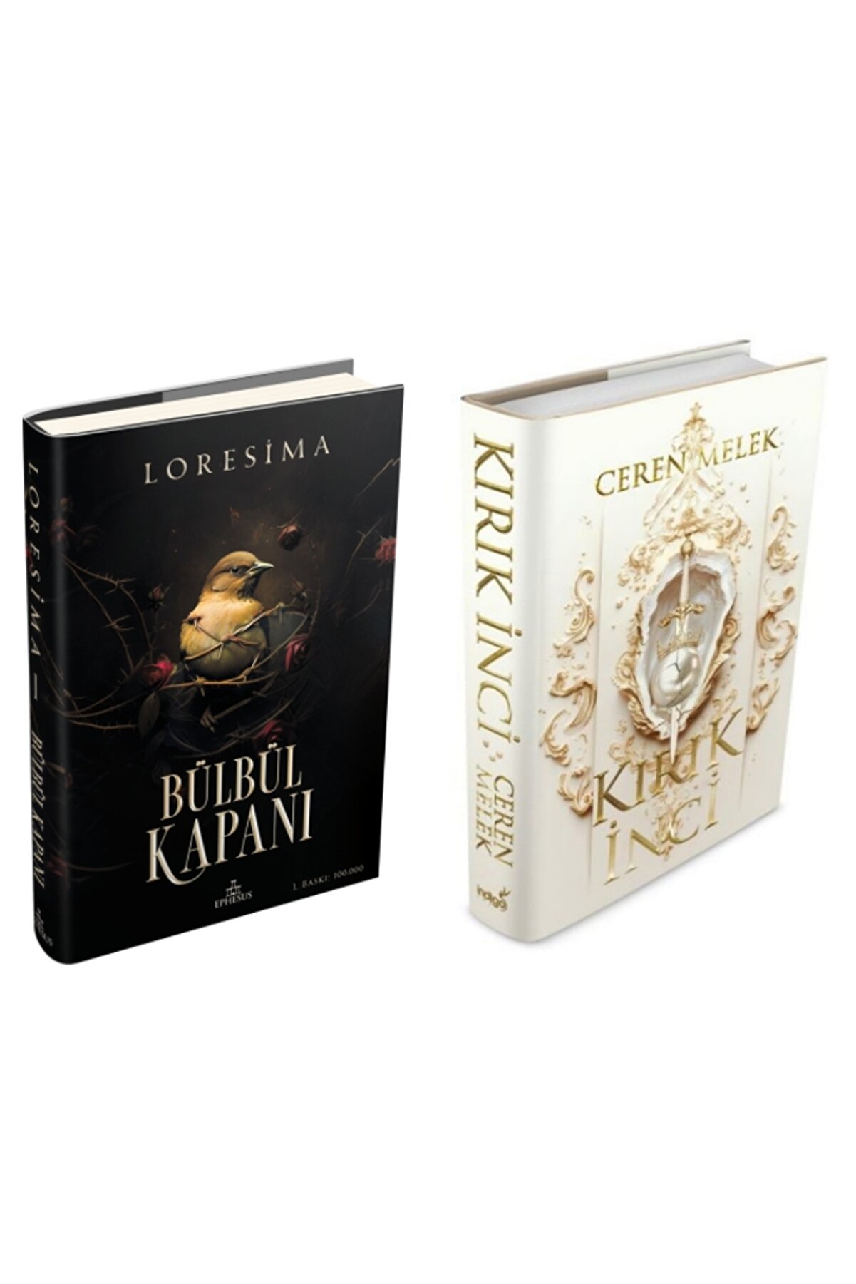 Ephesus Yayınları Bülbül Kapanı ve Kırık İnci Ciltli Set 2 Kitap Ceren Melek ve Loresima ...