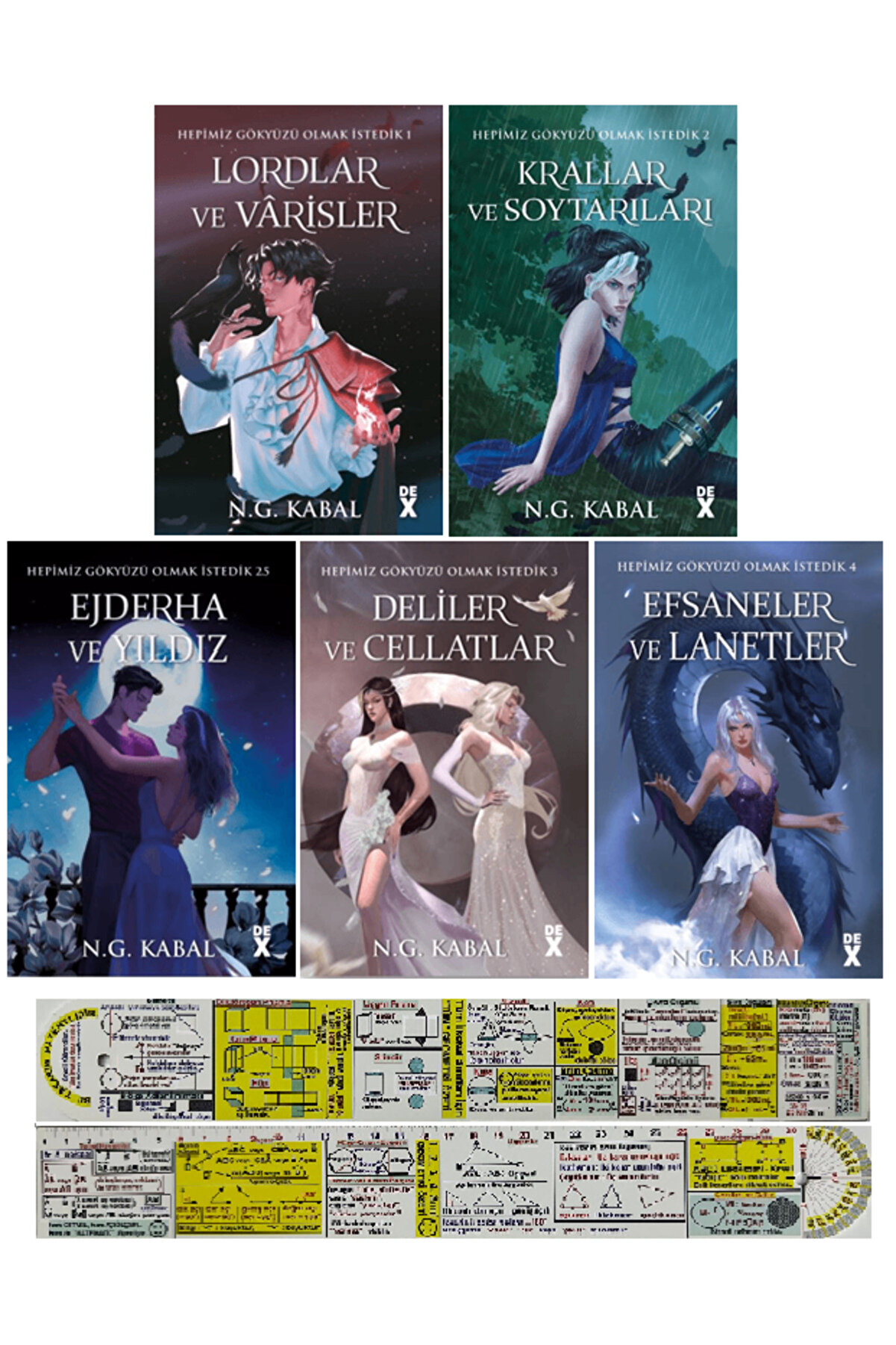 Dex Hepimiz Gökyüzü Olmak İstedik 5 Kitap Set N. G. Kabal - Efsaneler ...