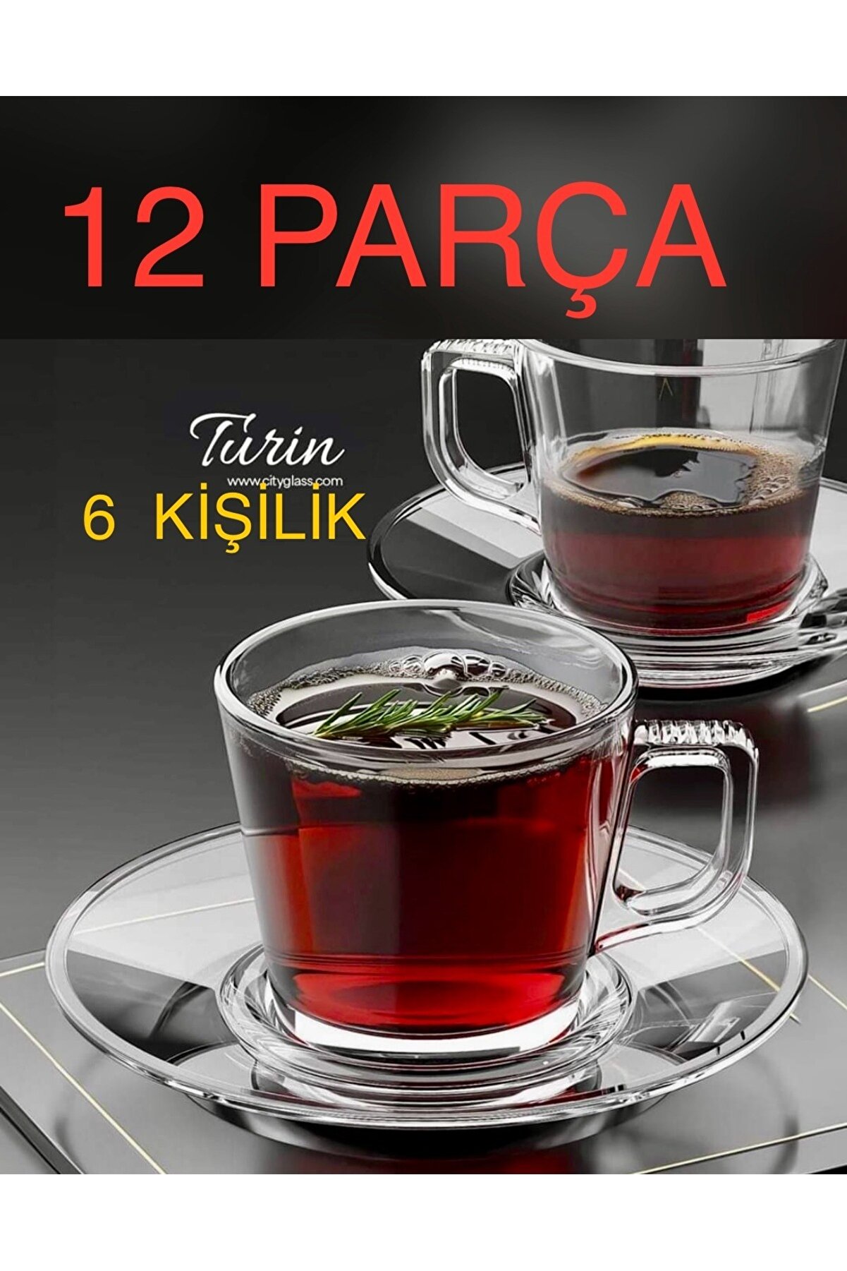 DİBA AVM 12 Parça ÇAY Nescafe Fincan Seti lüks 6 KİŞİLİK ÇAY FİNCANİ 12 ...