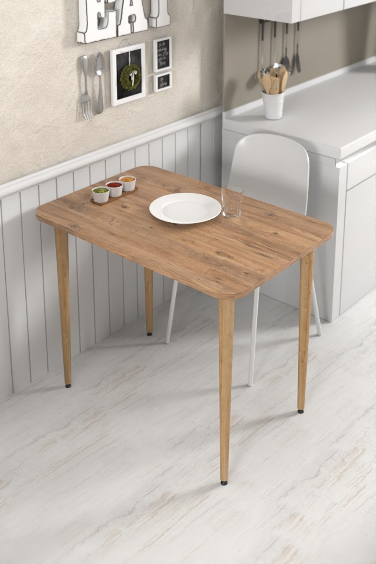 DESENGO Çam Renk Ayarlı Mutfak Masası,balkon Masası,çalışma Masası,kafe ...