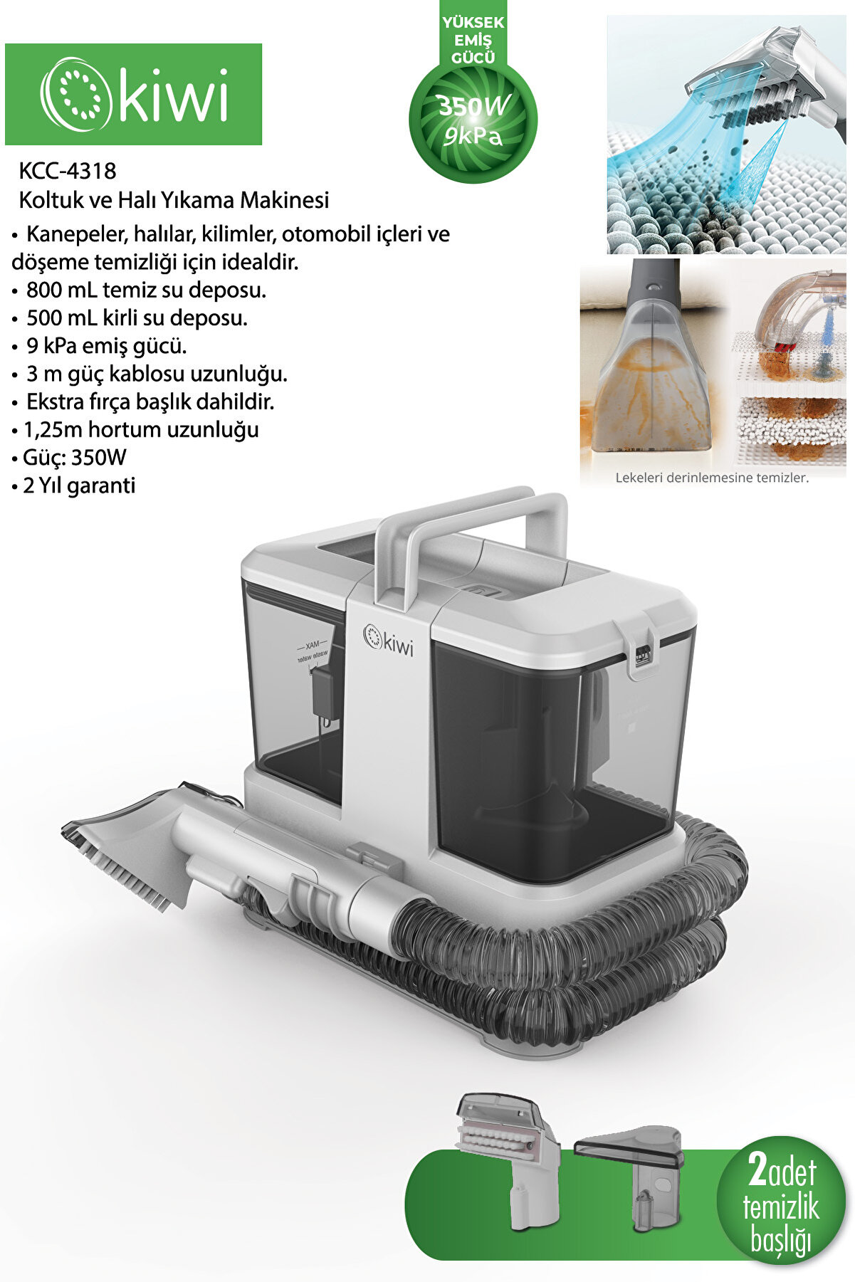 Kiwi Koltuk ve Halı Yıkama Makinesi Kcc-4318 - Fiyatı, Yorumları