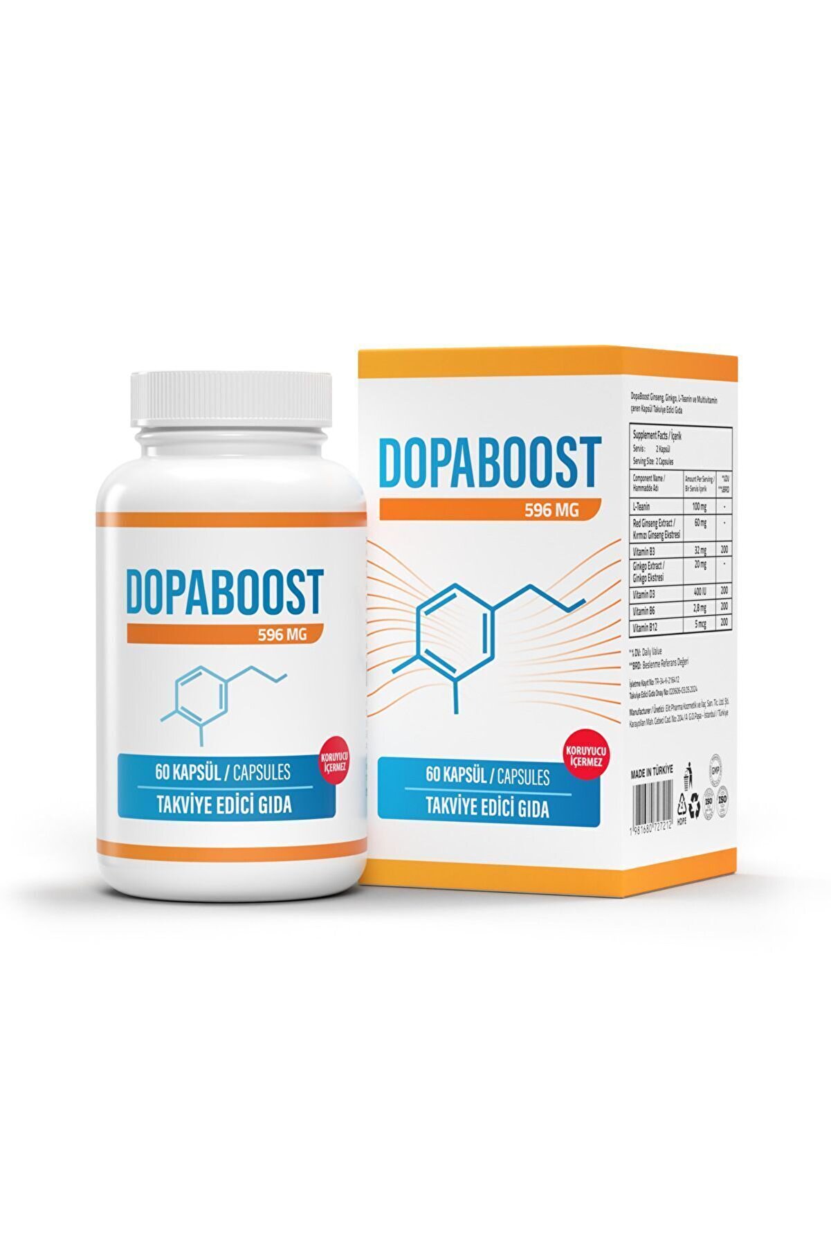 DopaBoost Odaklanma Destekleyici Takviye Gıda - 60 Kapsül - Fiyatı ...