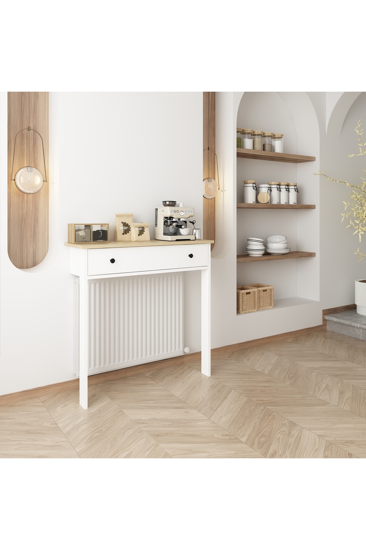 Home Mandosi Mobilya Çekmeceli 90 Cm Petek Üstü Dresuar Kahve Köşesi ...
