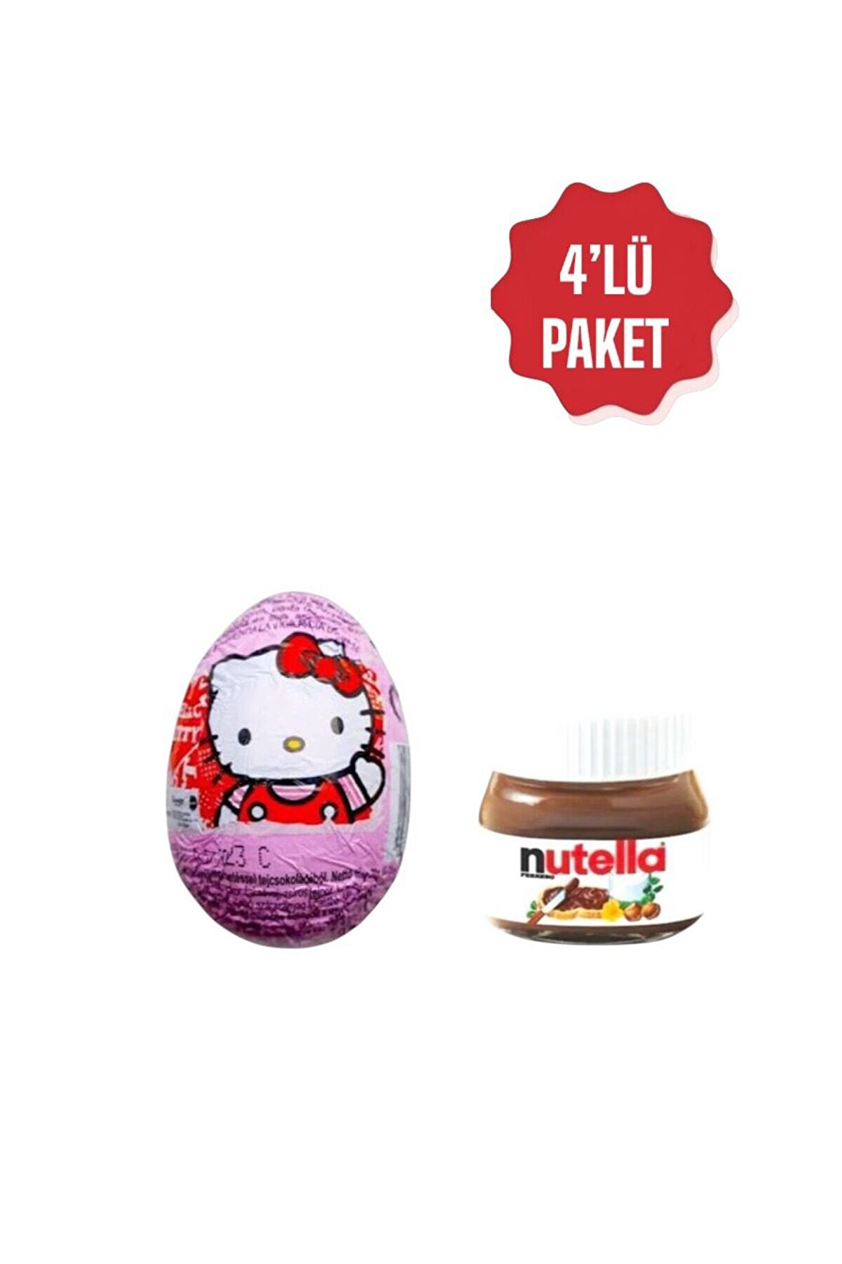 Genel Markalar Efsane Ikili: 2 Adet Hello Kitty Yumurta Sürpriz Figürlü & 2 Adet Nutella Mini 25 ...