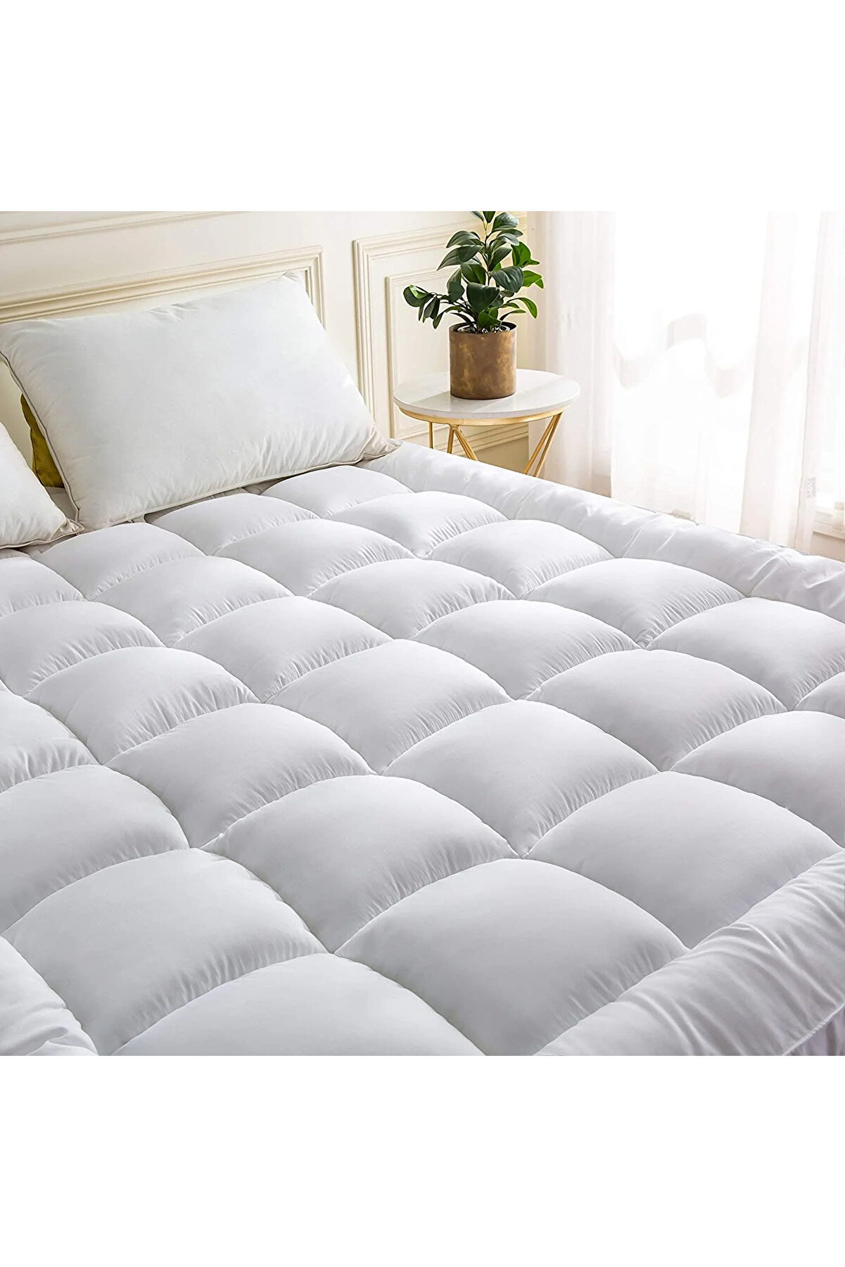 Mavi Ay Yatak Topper 4.1 - Super Soft Yatak Pedi - %100 Pamuk Kılıflı ...