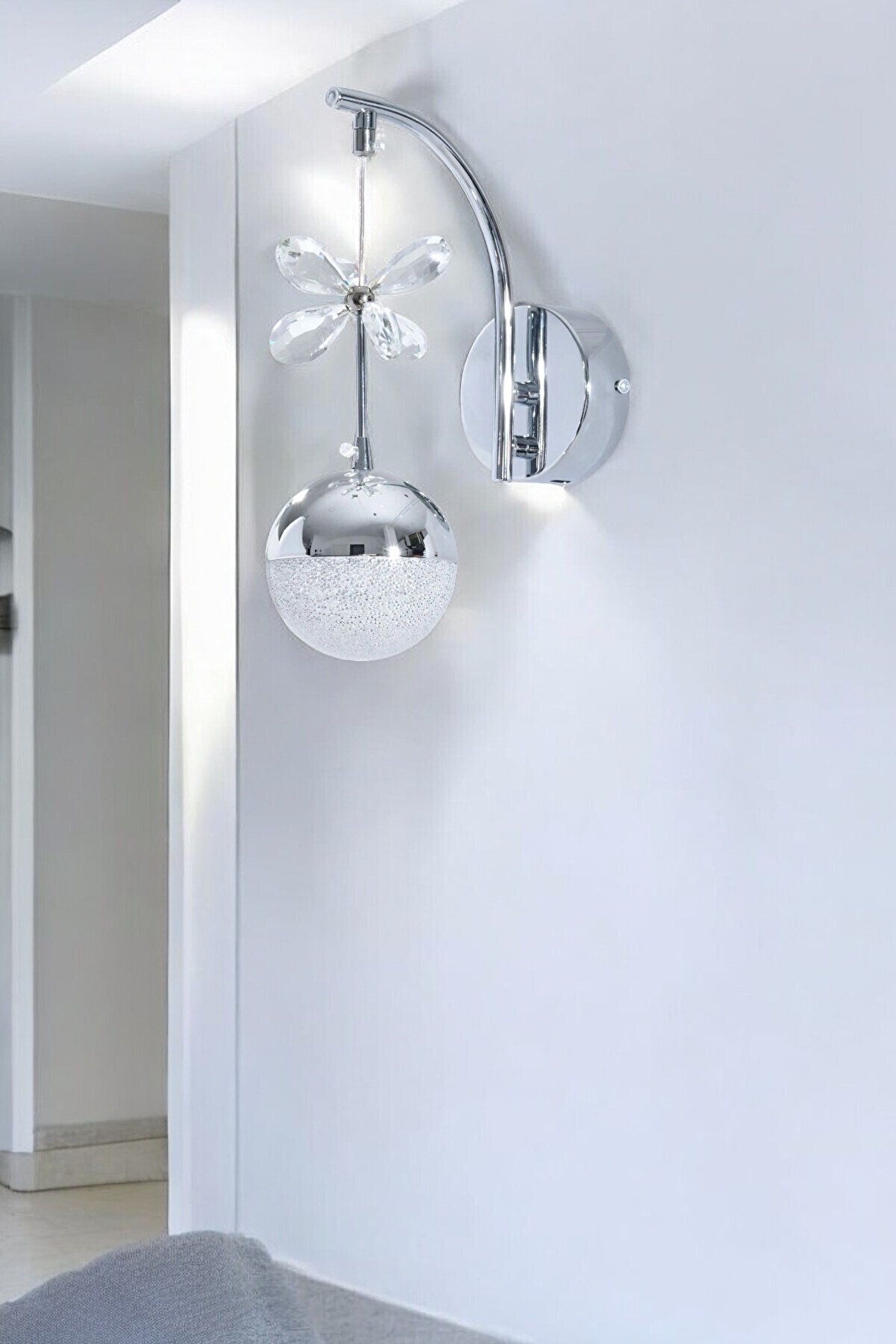 EY-EL TASARIM ŞIK SARKIT LED APLİK KROM KRİSTAL TAŞLI - Fiyatı, Yorumları