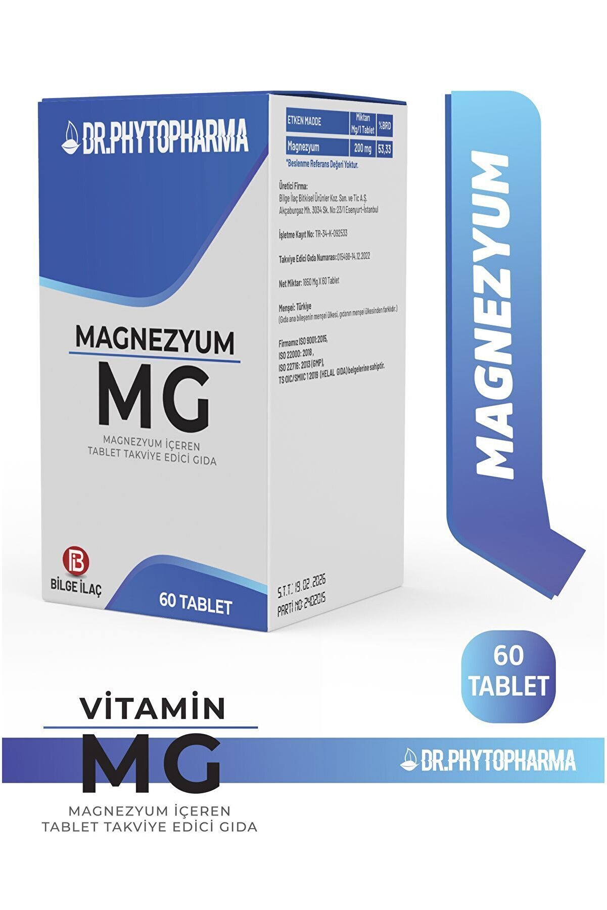 Dr Phytopharma Magnezyum Complex 1650 Mg 60 Tablet Taurat - Bisglisinat ...