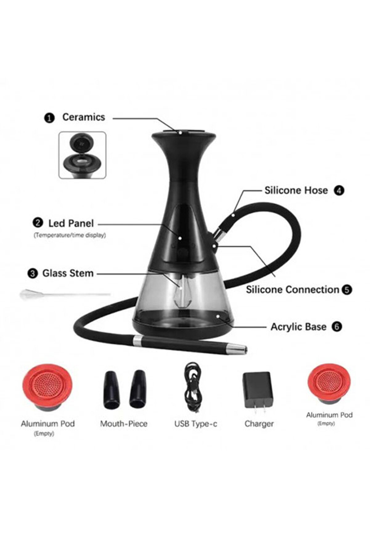 moryconcept E-Nargile Çevre Dostu Elektronik Nargile Kömürsüz Nargile ...