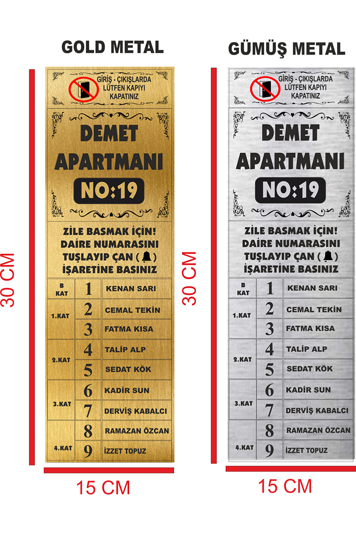 sıradışıhediyem apartman zil ve diafon isimliği apartman isimliği soru ...