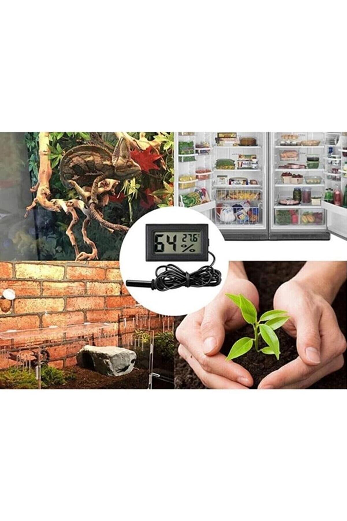 optana LCD Dijital Ekranlı Nem Ölçer Sıcaklık Ölçer Ev Bebek Odası ...