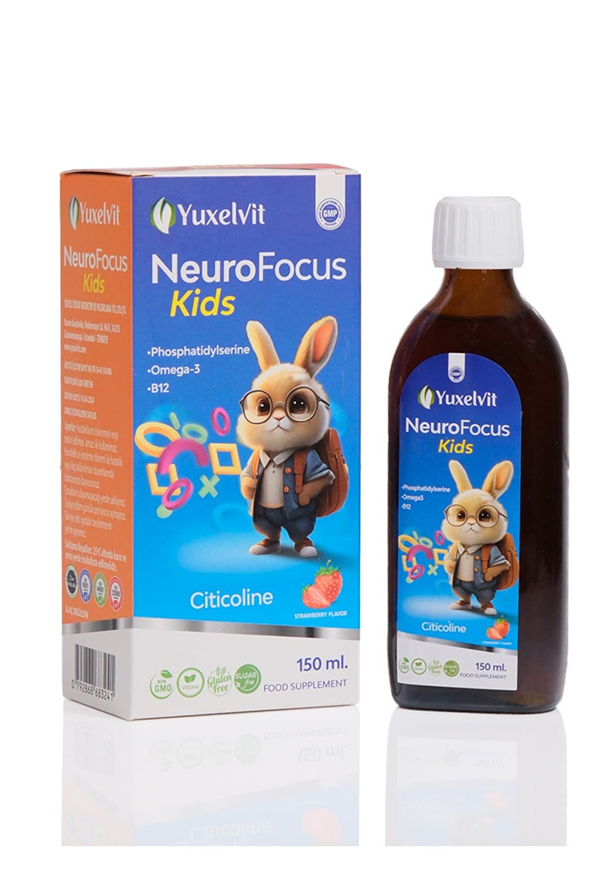 Yuxelvit NeuroFocus Kids Sitikolin Balık Yağı L-Arjinin Fosfotidilserin Şurup 150 ml Fiyatı ...