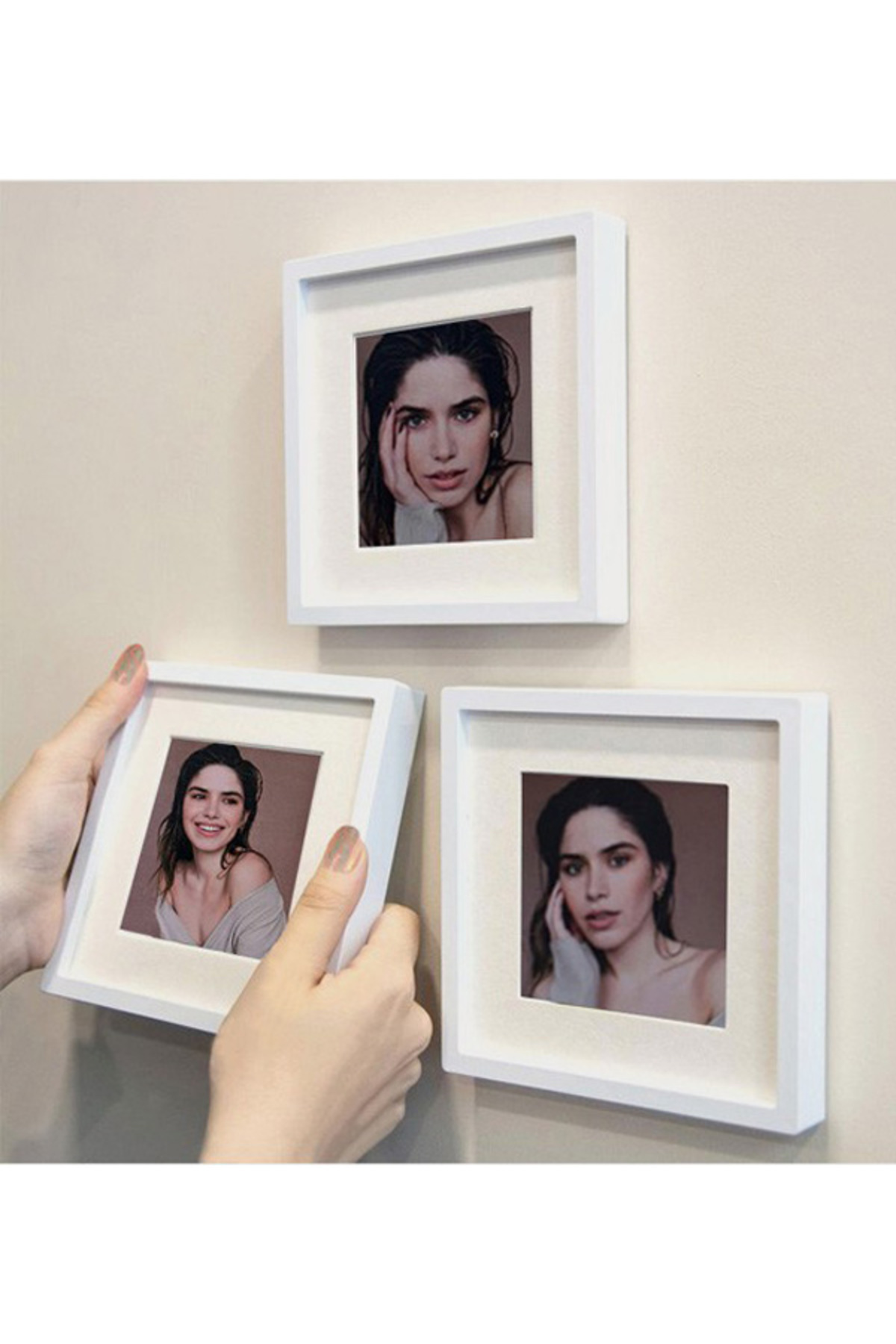 Engin Color Yapışkanlı Sök-tak Paspartulu Beyaz 14x14cm Pola Kare ...