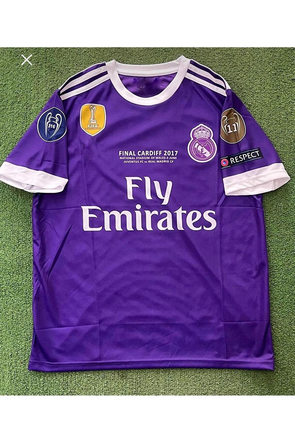 BARBITOS Real Madird Ronaldo 2016-17 Cardiff Final Mor Kısa Kol ...