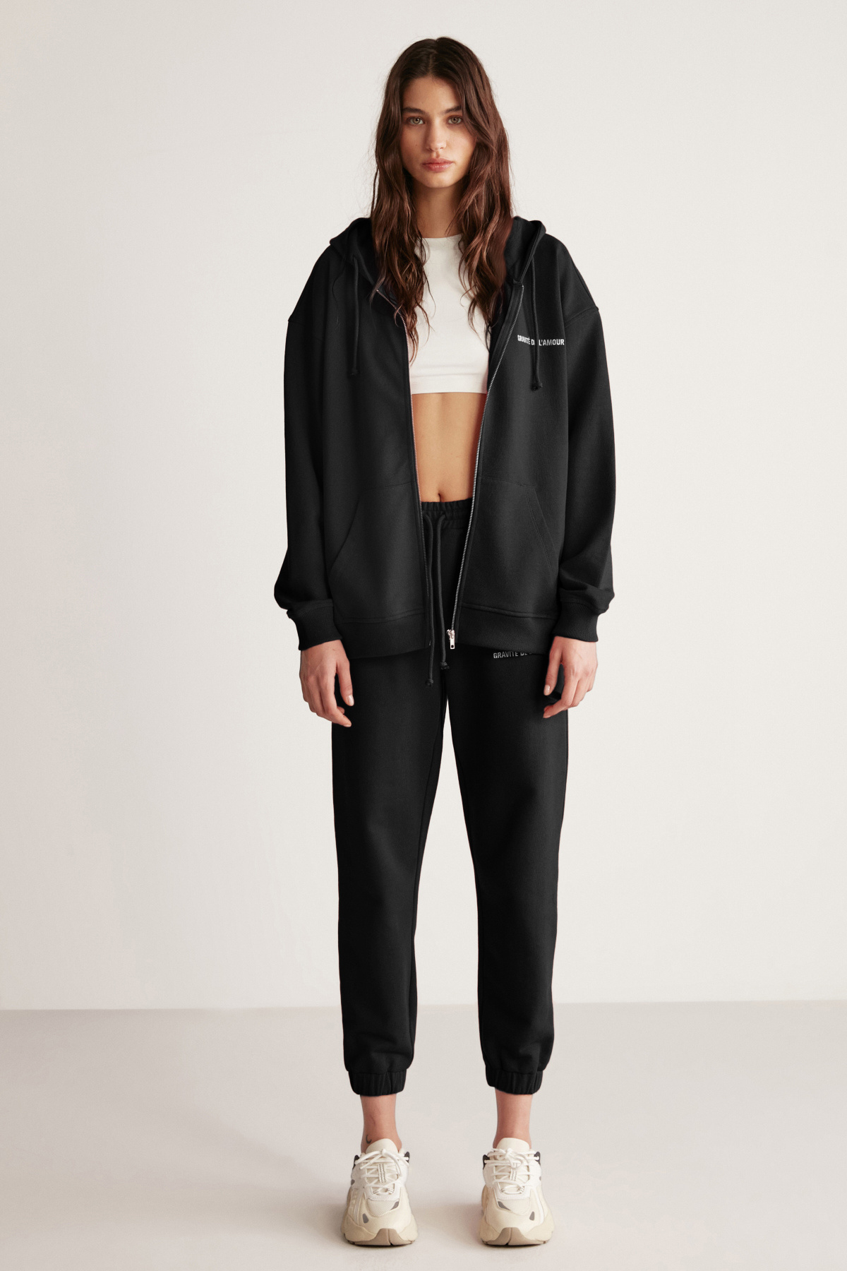 GRIMELANGE CARROLINE Kadın Nakış İşlemeli Relaxed Dar Paça Organik ...