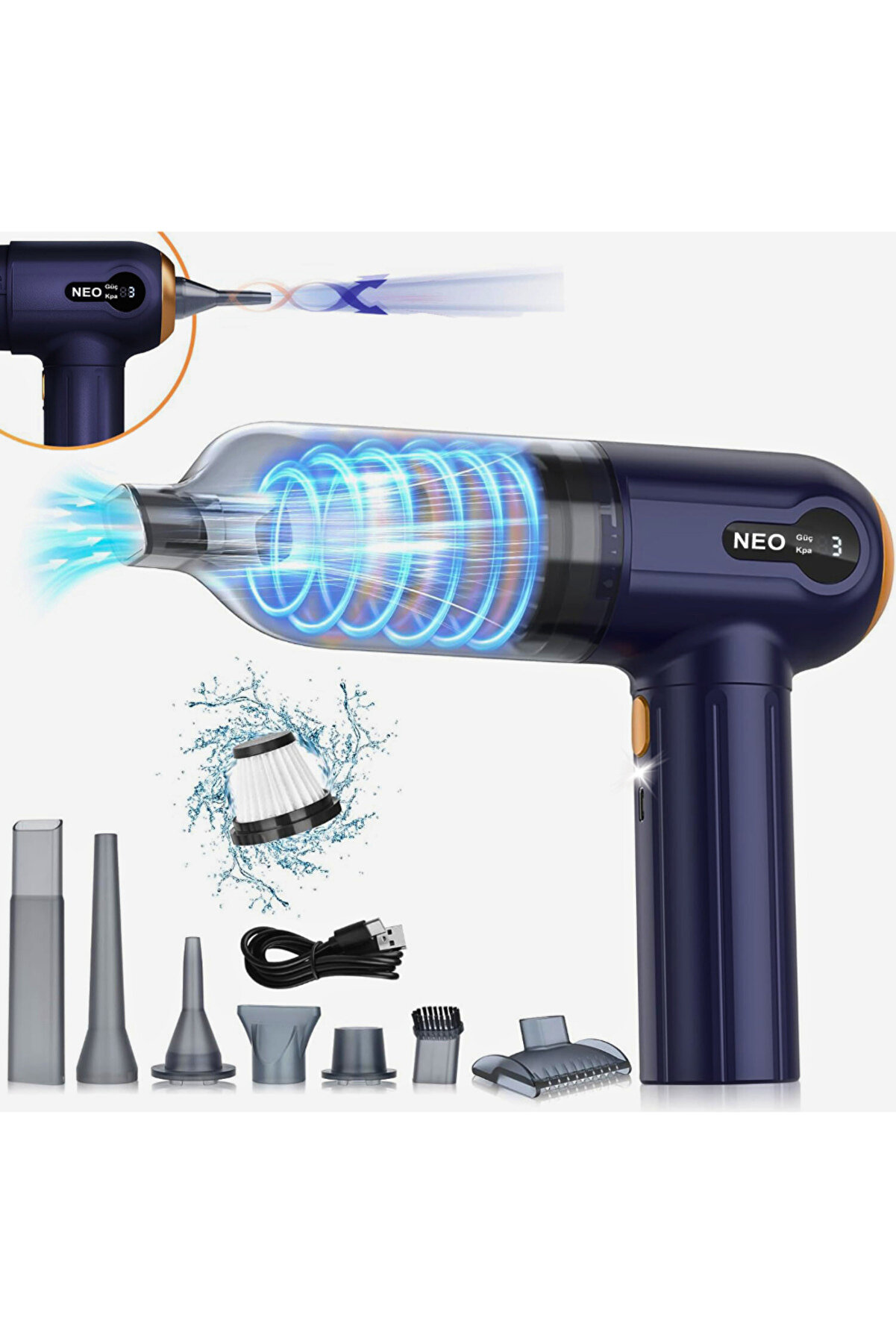 Neo Class Neo 3 Kademeli Süper Şarjlı Araç Süpürgesi Ev-Ofis-Araba ...