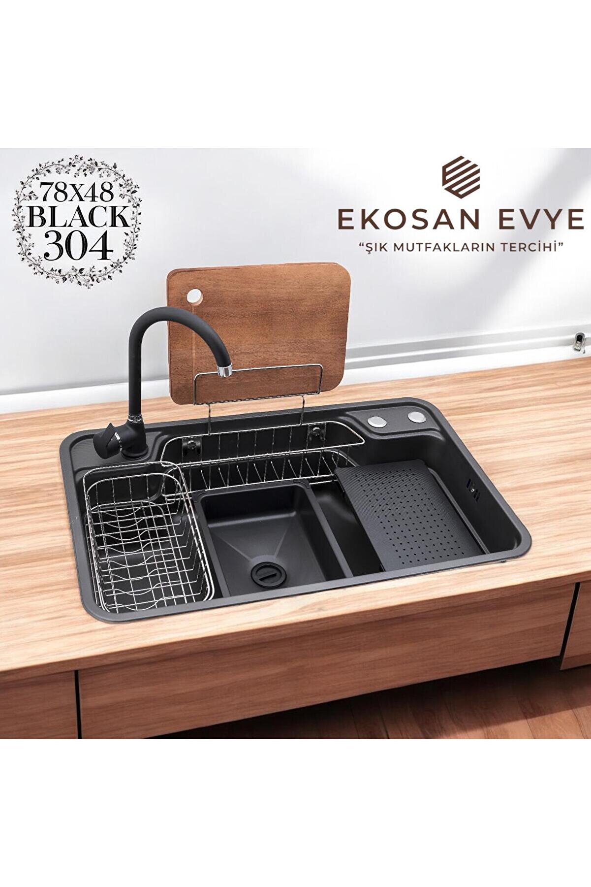 Ekosan EKSER 7848 SİYAH ÇOK FONKSİYONLU LÜKS EVYE Fiyatı, Yorumları ...