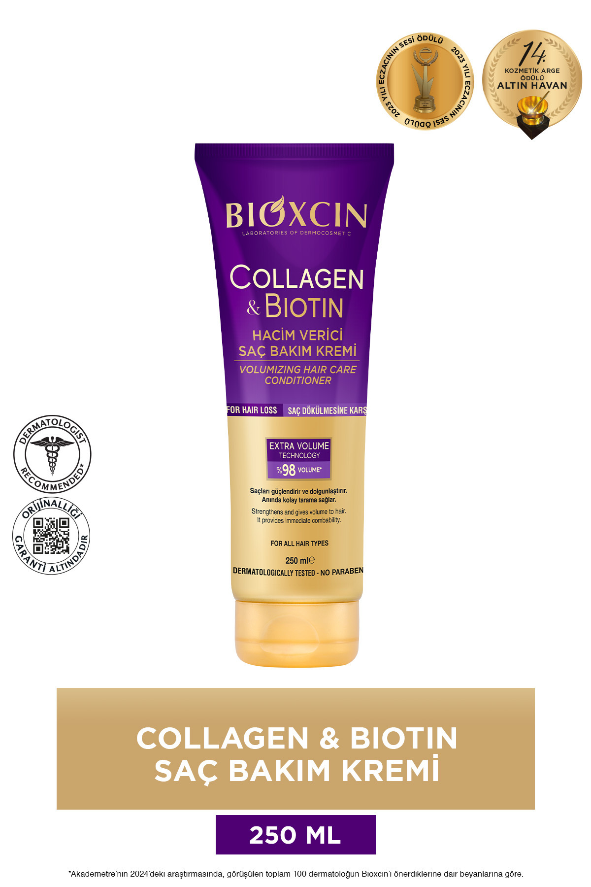 Bioxcin Collagen & Biotin Ekstra Hacim Saç Kremi 250 ml - Kolajen ...