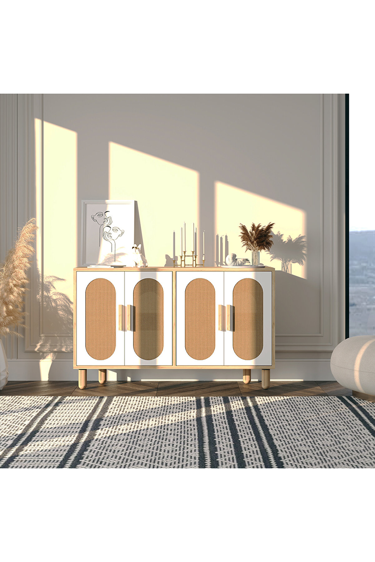 MERT SERT MOBİLYA Siena Hazeran 120cm Konsol, Çok Amaçlı Dolap ...