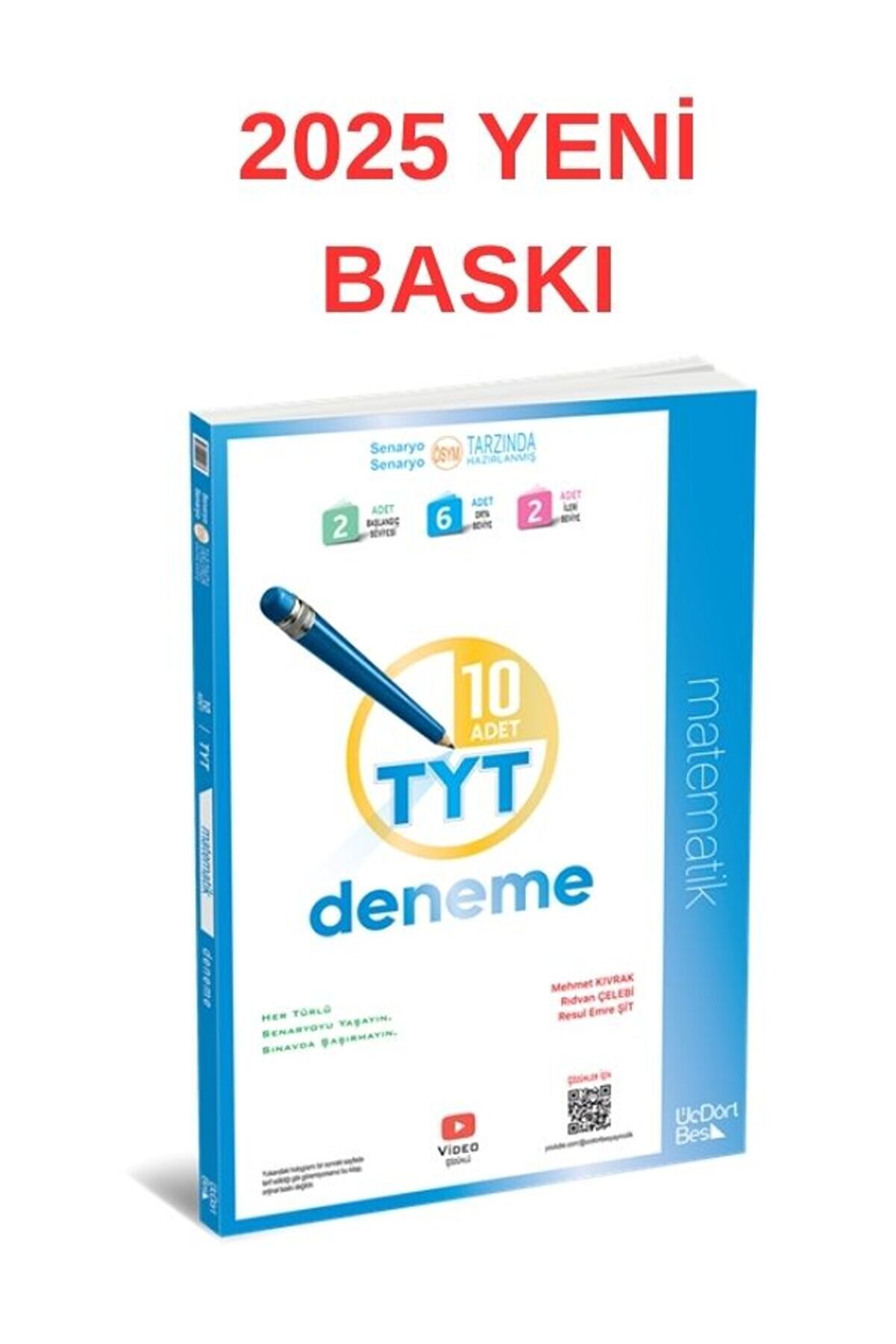 Üç Dört Beş Yayıncılık ÜÇDÖRTBEŞ 345 TYT MATEMATİK DENEME 10 LU 2025 ...