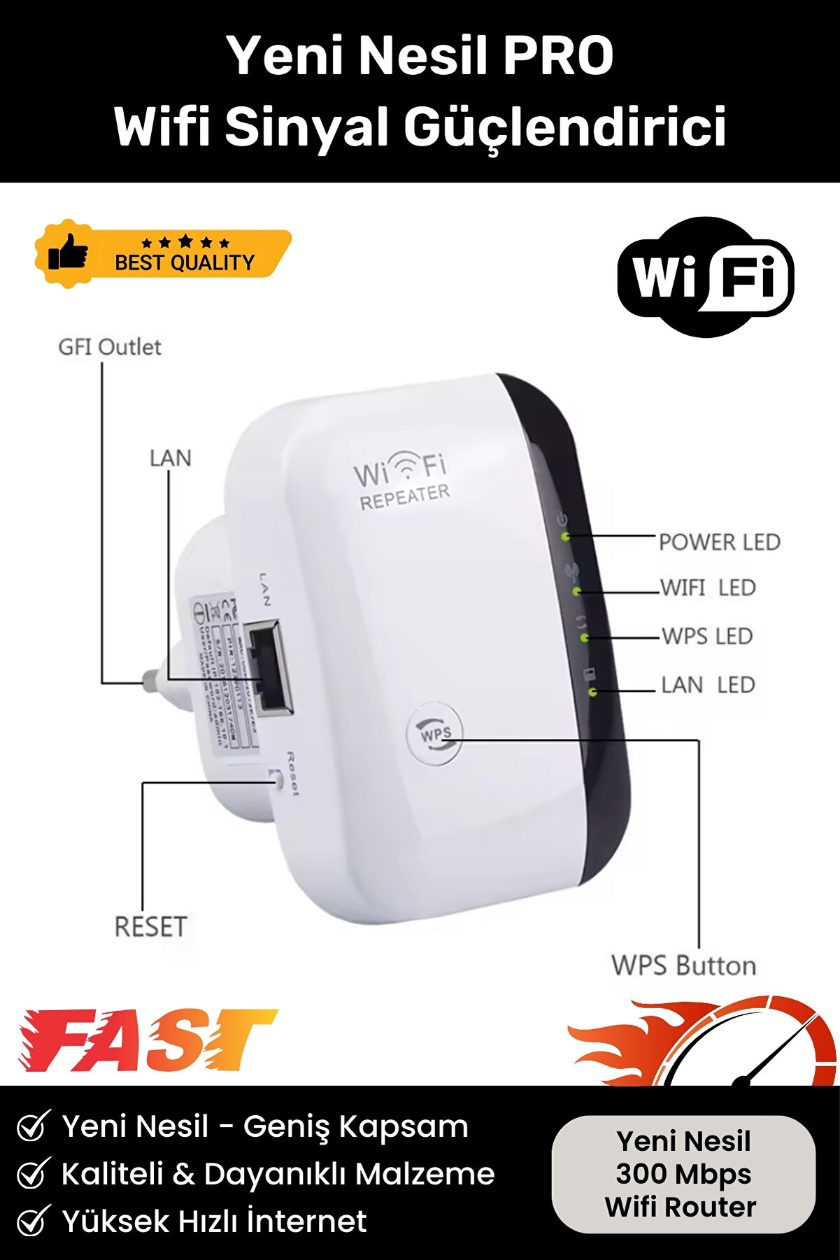 Noriyen Yeni Nesil Wifi Sinyal Güçlendirici 300 Mbps Dual Band ...