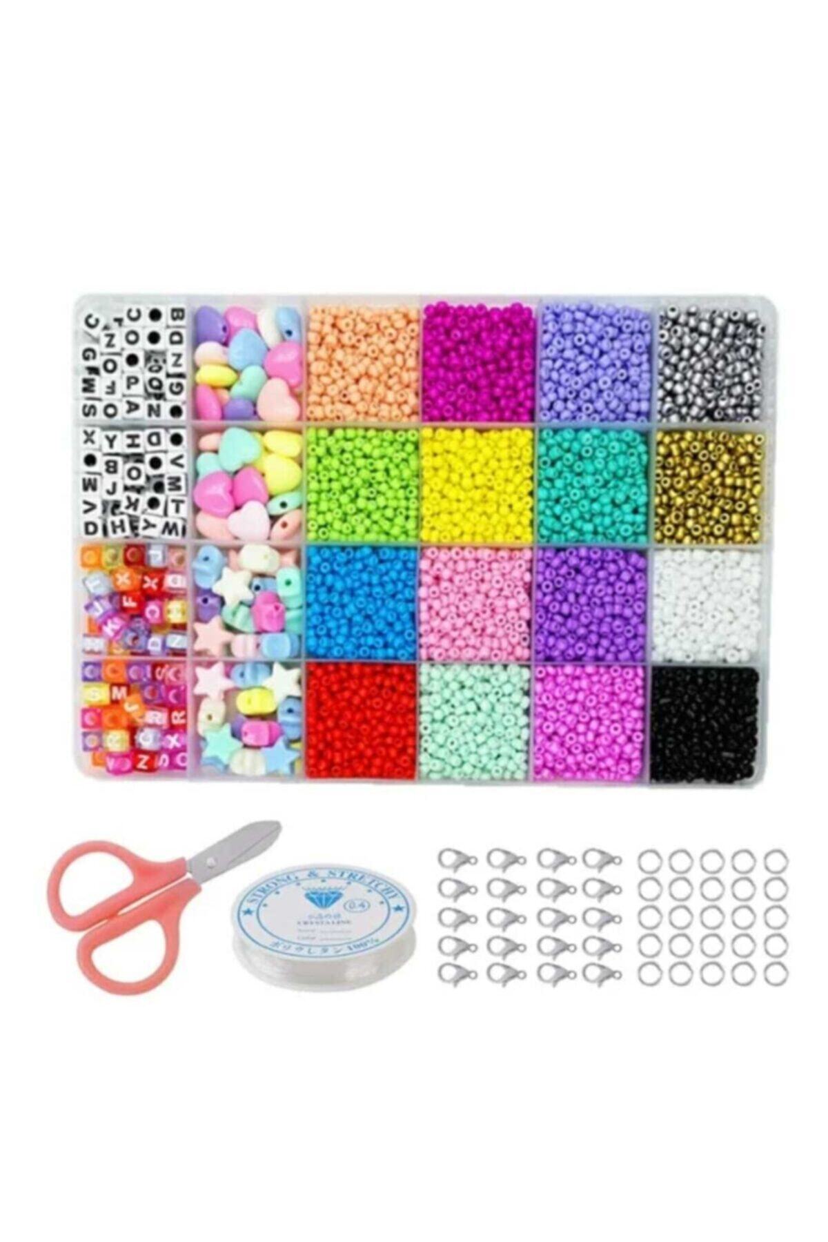 HASAN ERDOĞAN Takı Yapım Malzemesi Kutulu Kum Boncuk Seti Ile Harf Ve ...